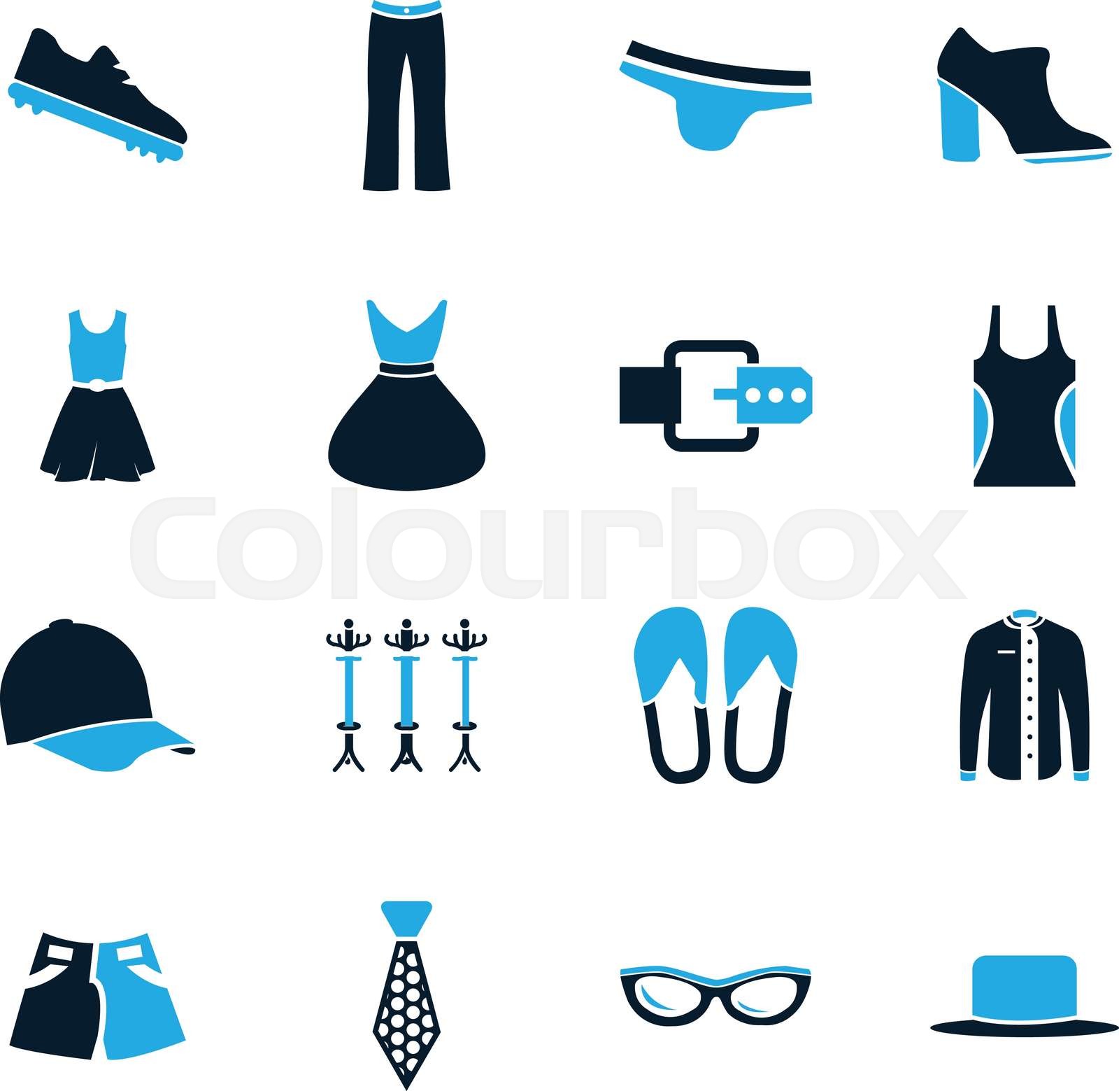 Clothes Icons set | Stock vector | Colourbox