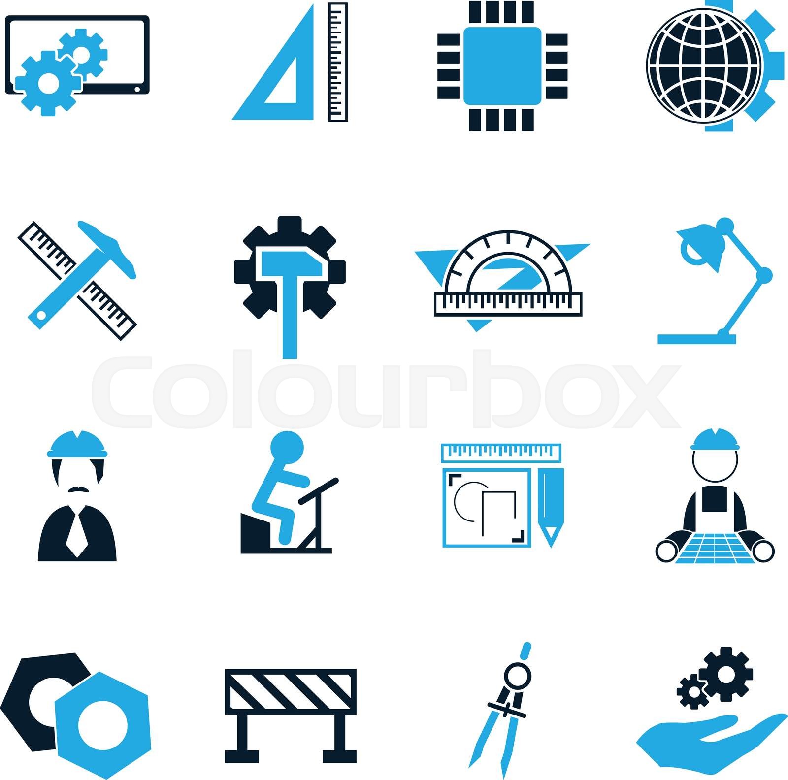 Engineering icons set | Stock vector | Colourbox
