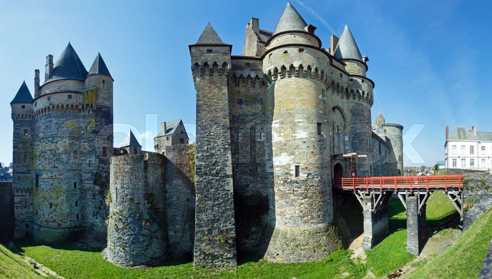 Medieval castle in the town of Vitre. | Stock image | Colourbox