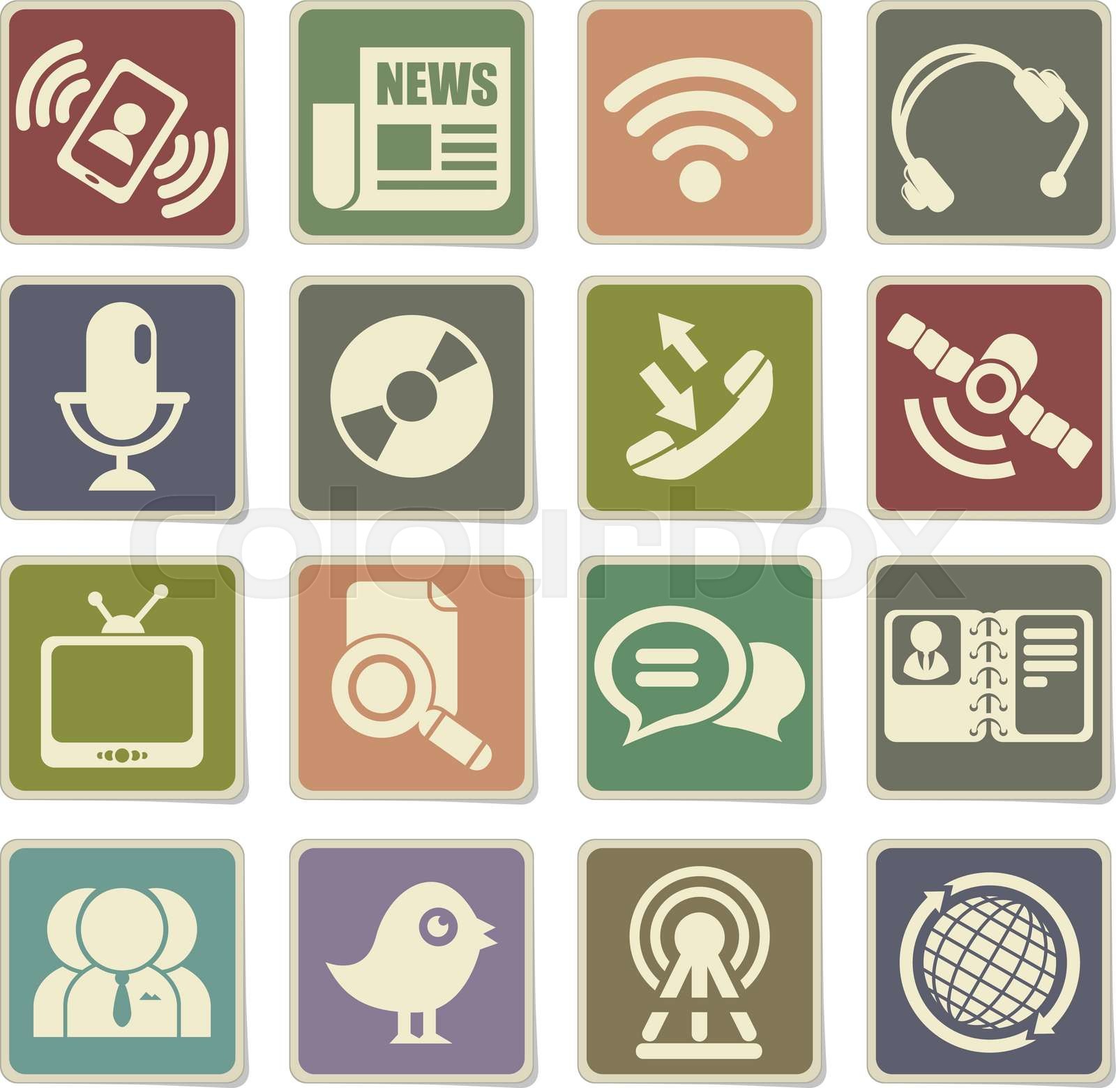 Communication icons set | Stock vector | Colourbox