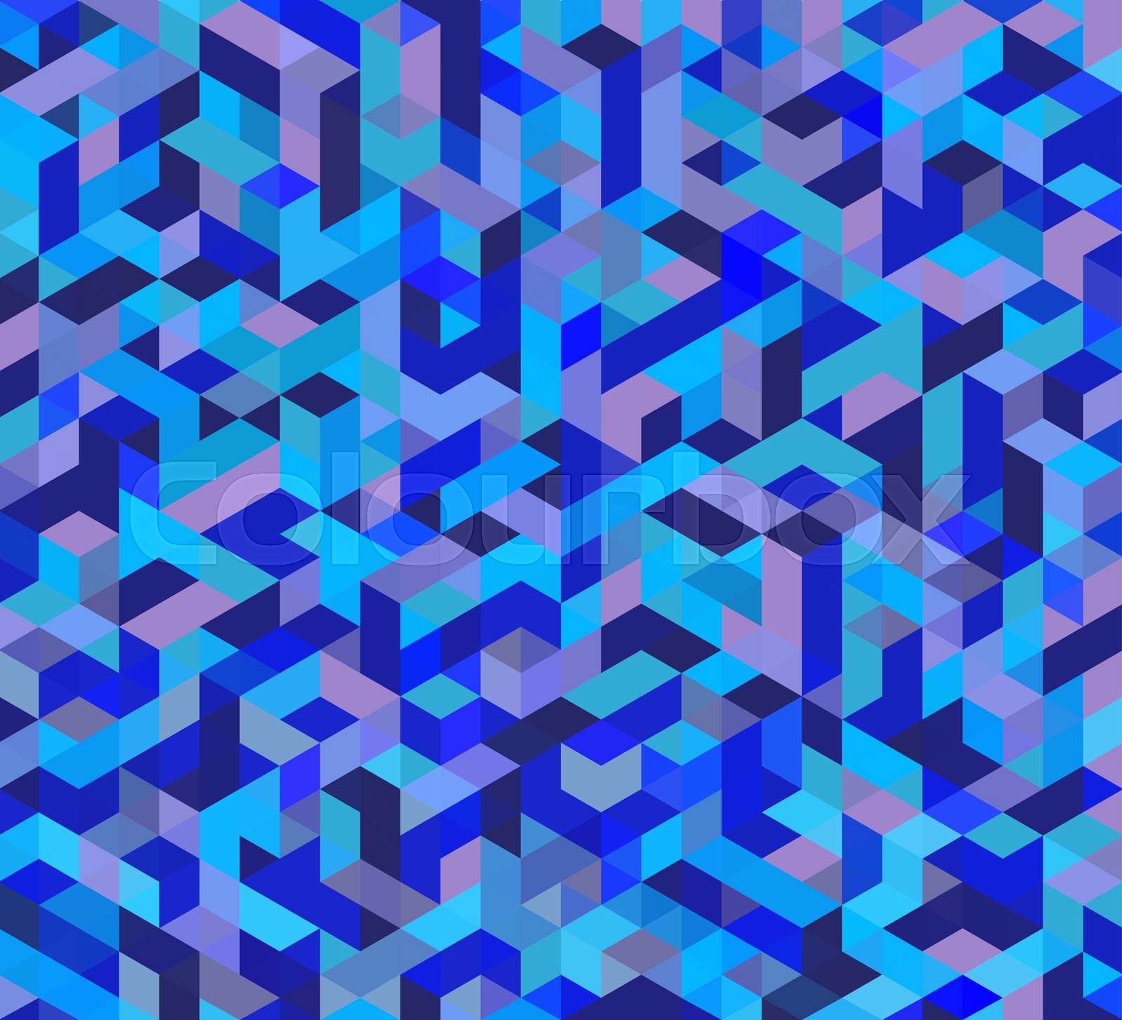 Blue triangular | Stock vector | Colourbox