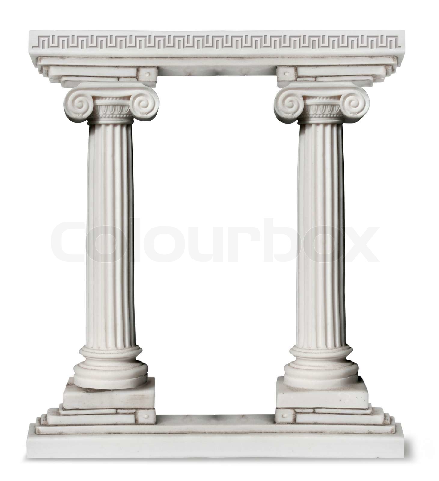 Greek column gate isolated on white | Stock image | Colourbox