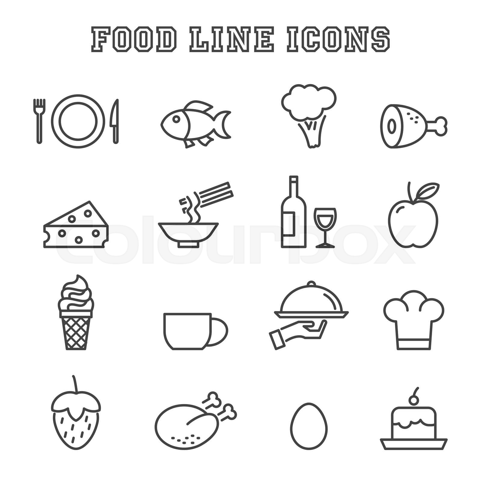 food line icons | Stock vector | Colourbox