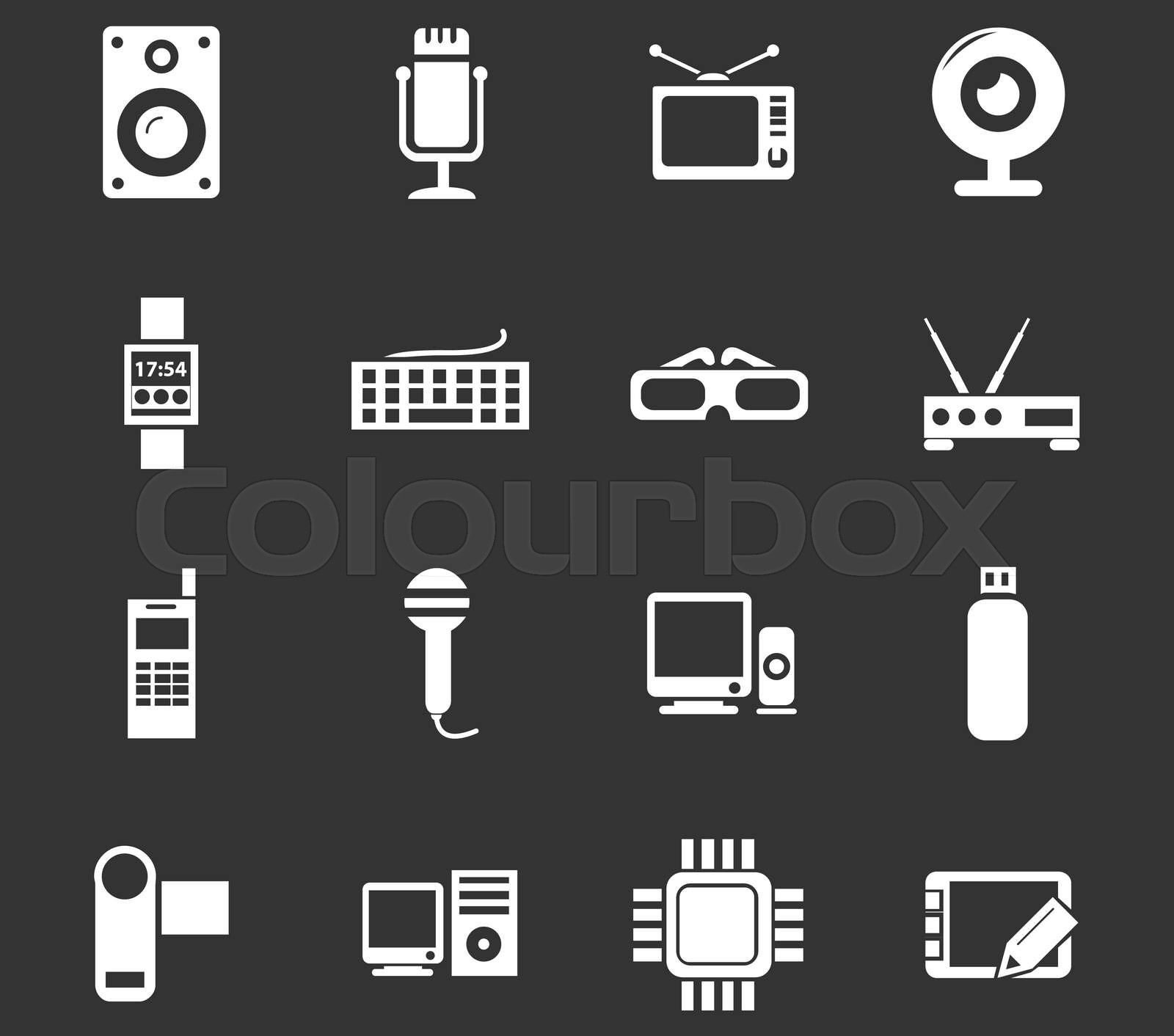 Gadget icon set | Stock vector | Colourbox