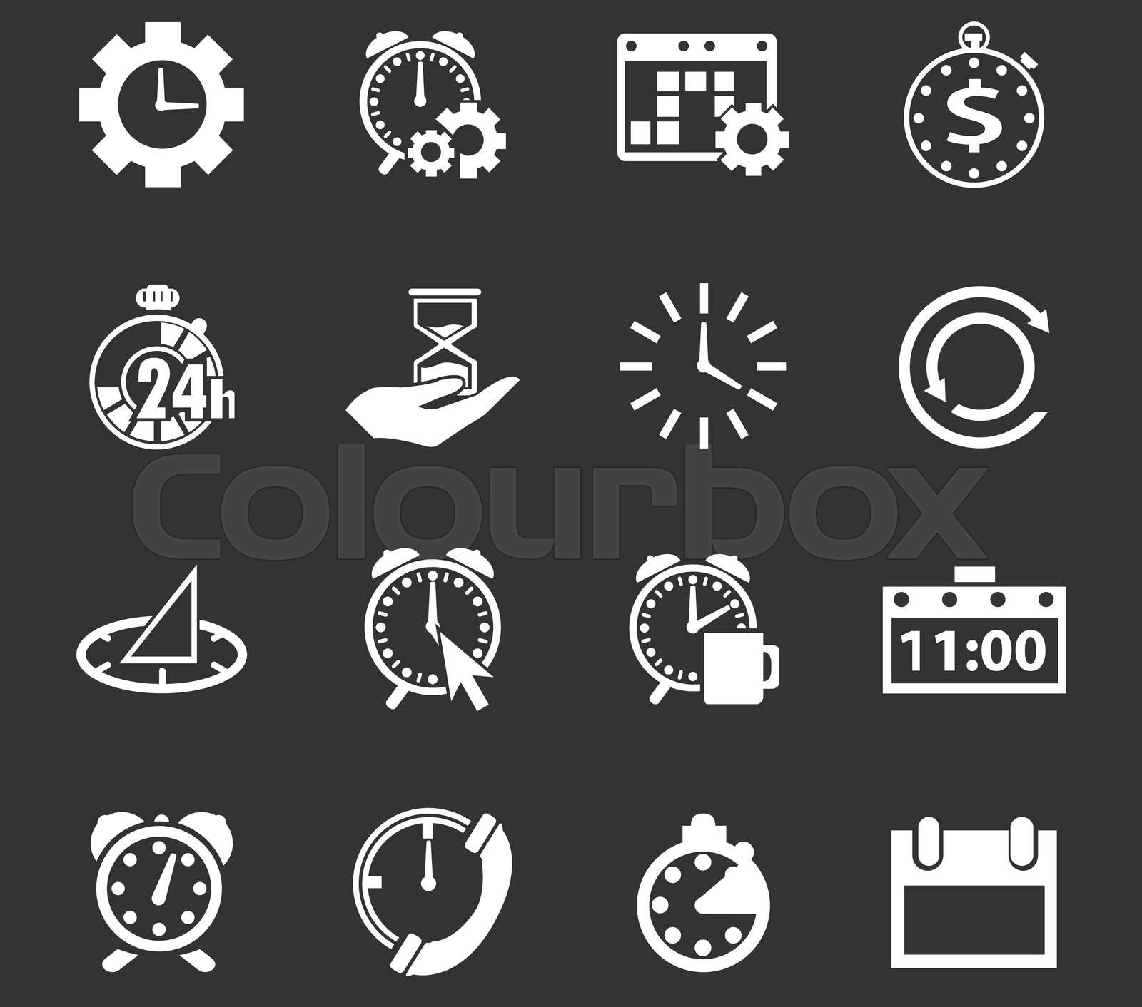 Time icon set | Stock vector | Colourbox