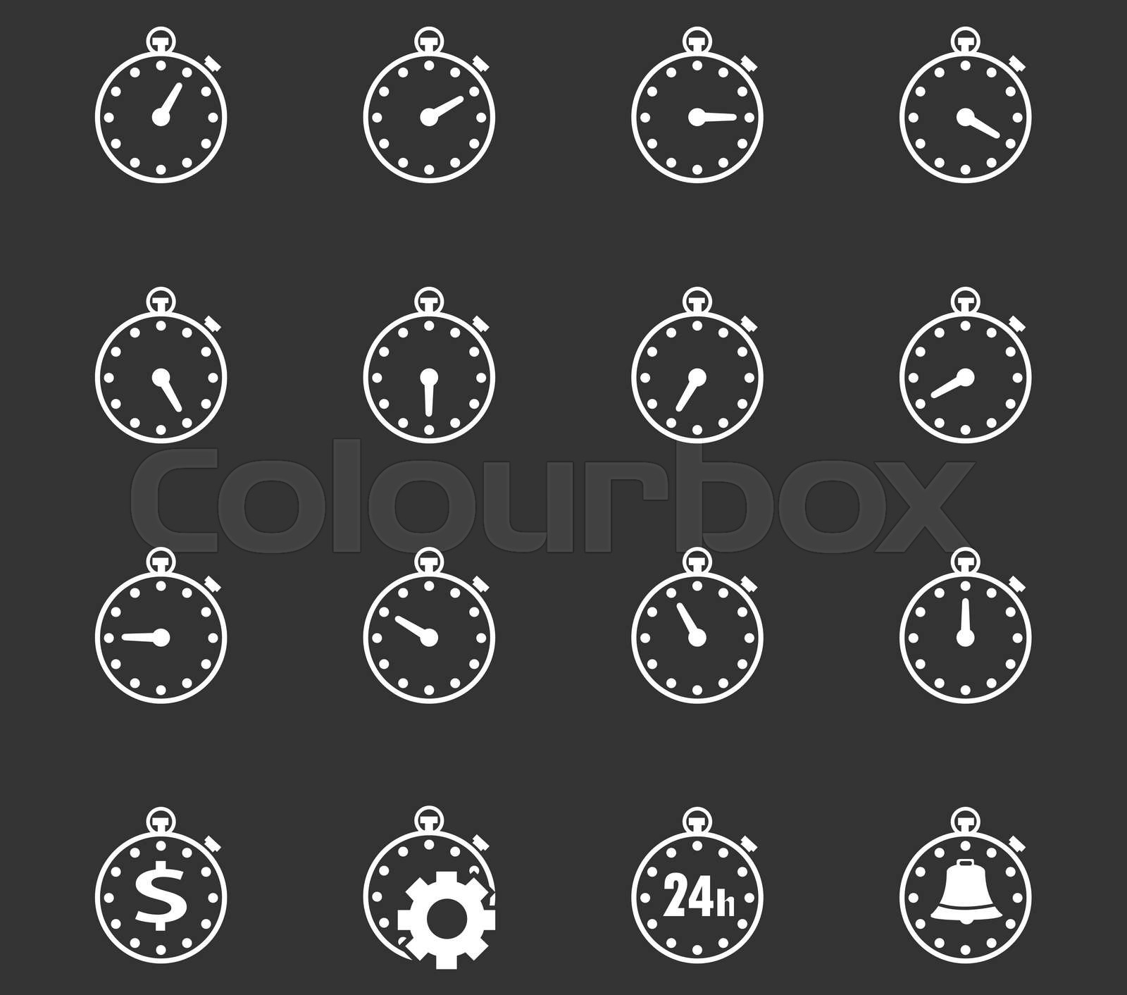 Timer icon set | Stock vector | Colourbox