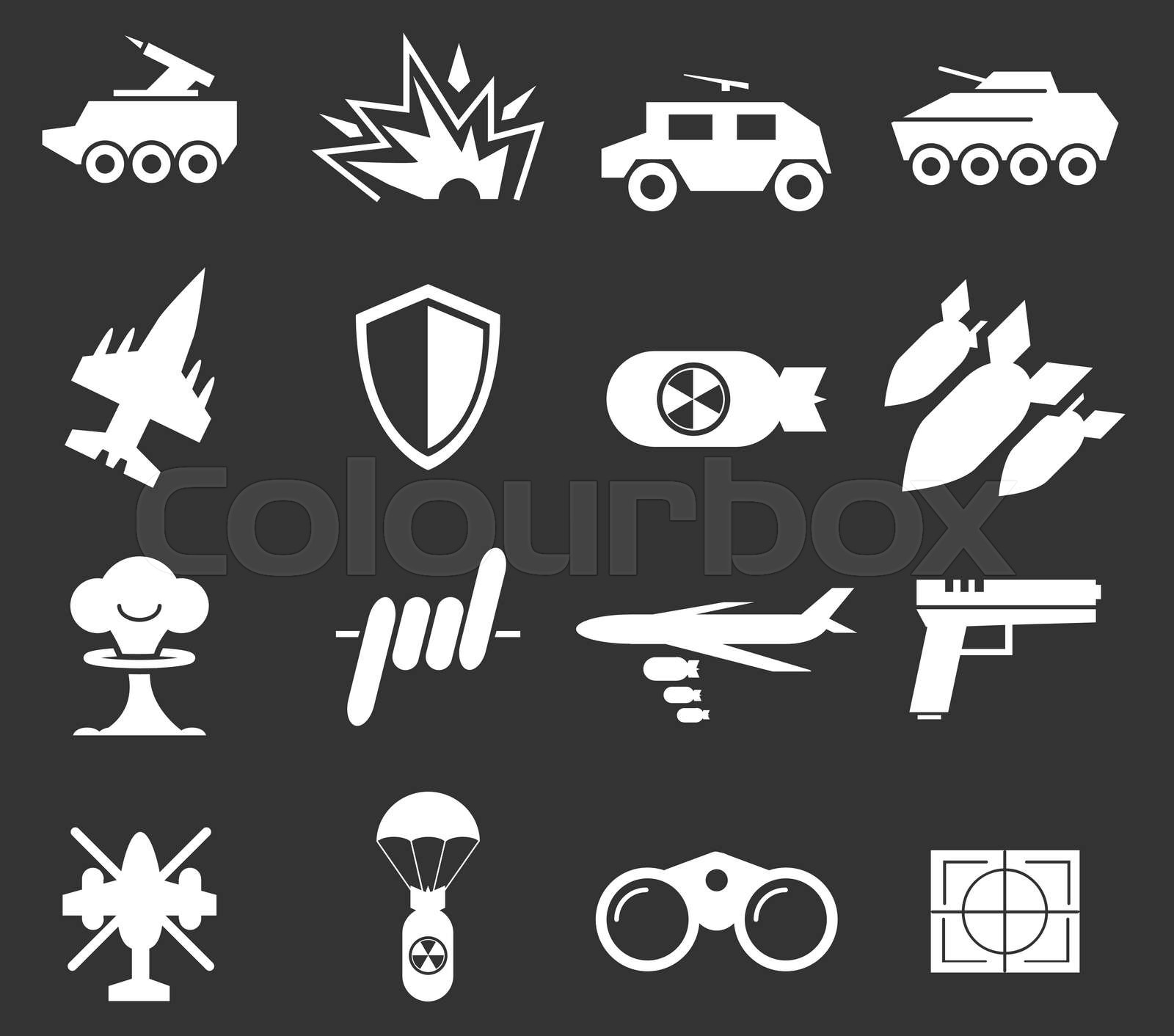 Military and war icons | Stock vector | Colourbox