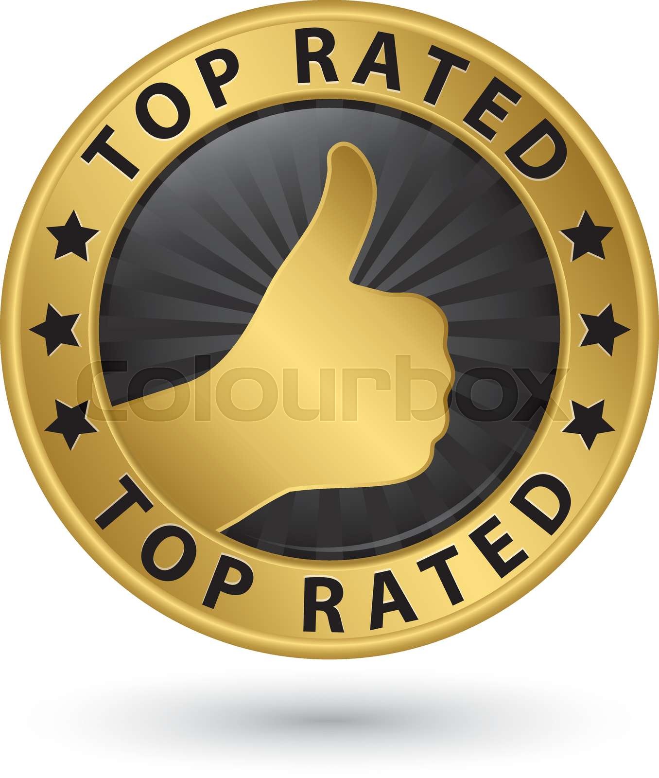Top rated golden label, illustration | Stock vector | Colourbox