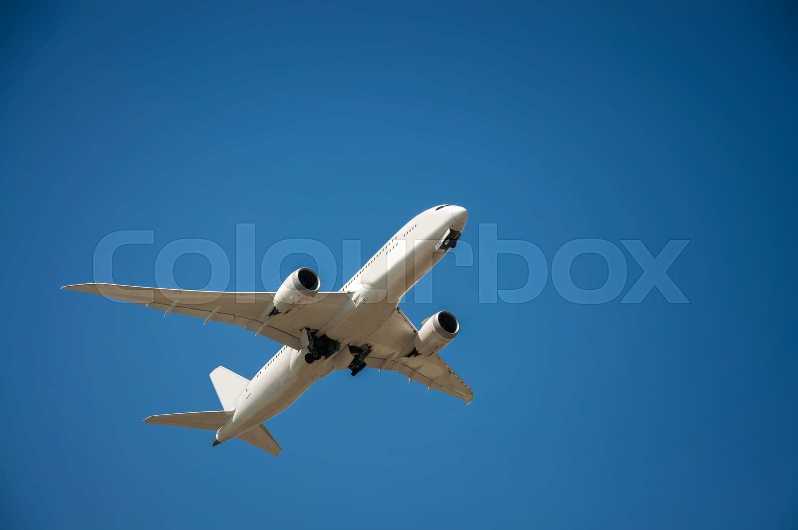 white airplane | Stock image | Colourbox