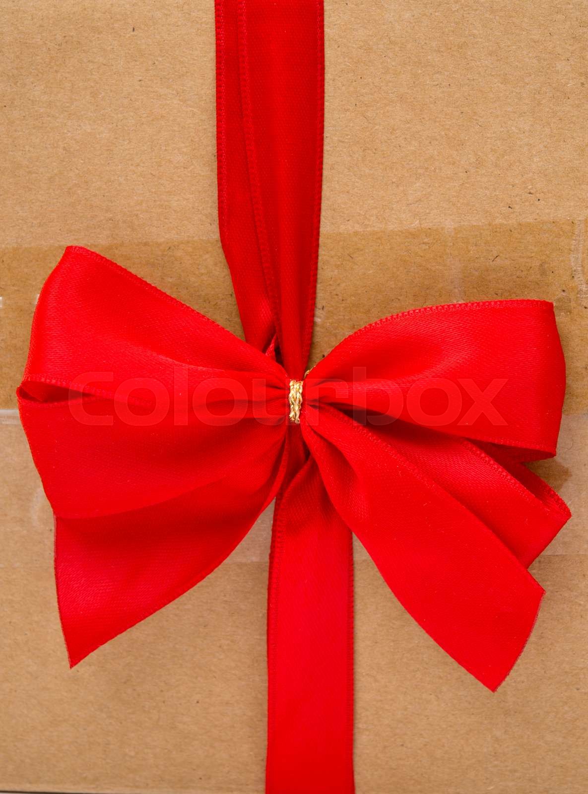 small gift box wraped in recycled paper | Stock image | Colourbox