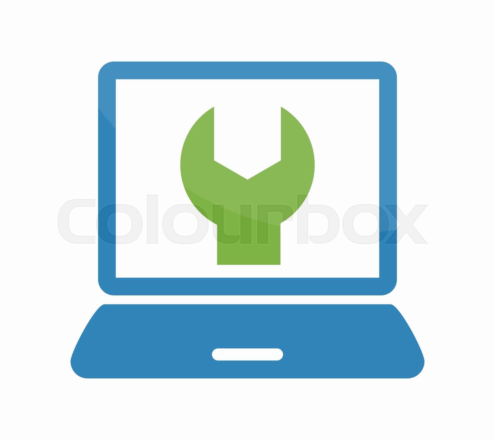 Vector computer and laptop repair logo | Stock vector | Colourbox Vector computer and laptop repair logo | Stock vector | Colourbox
