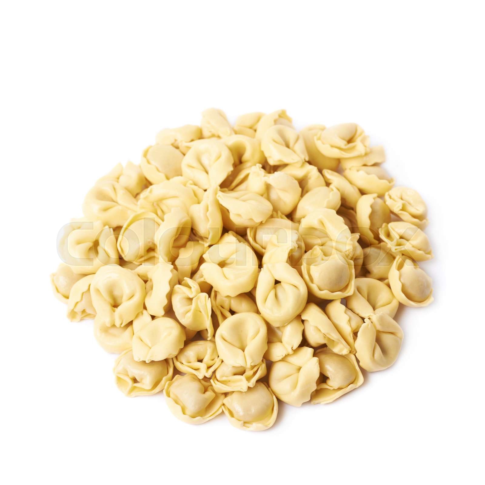 Pile of multiple ravioli isolated | Stock image | Colourbox