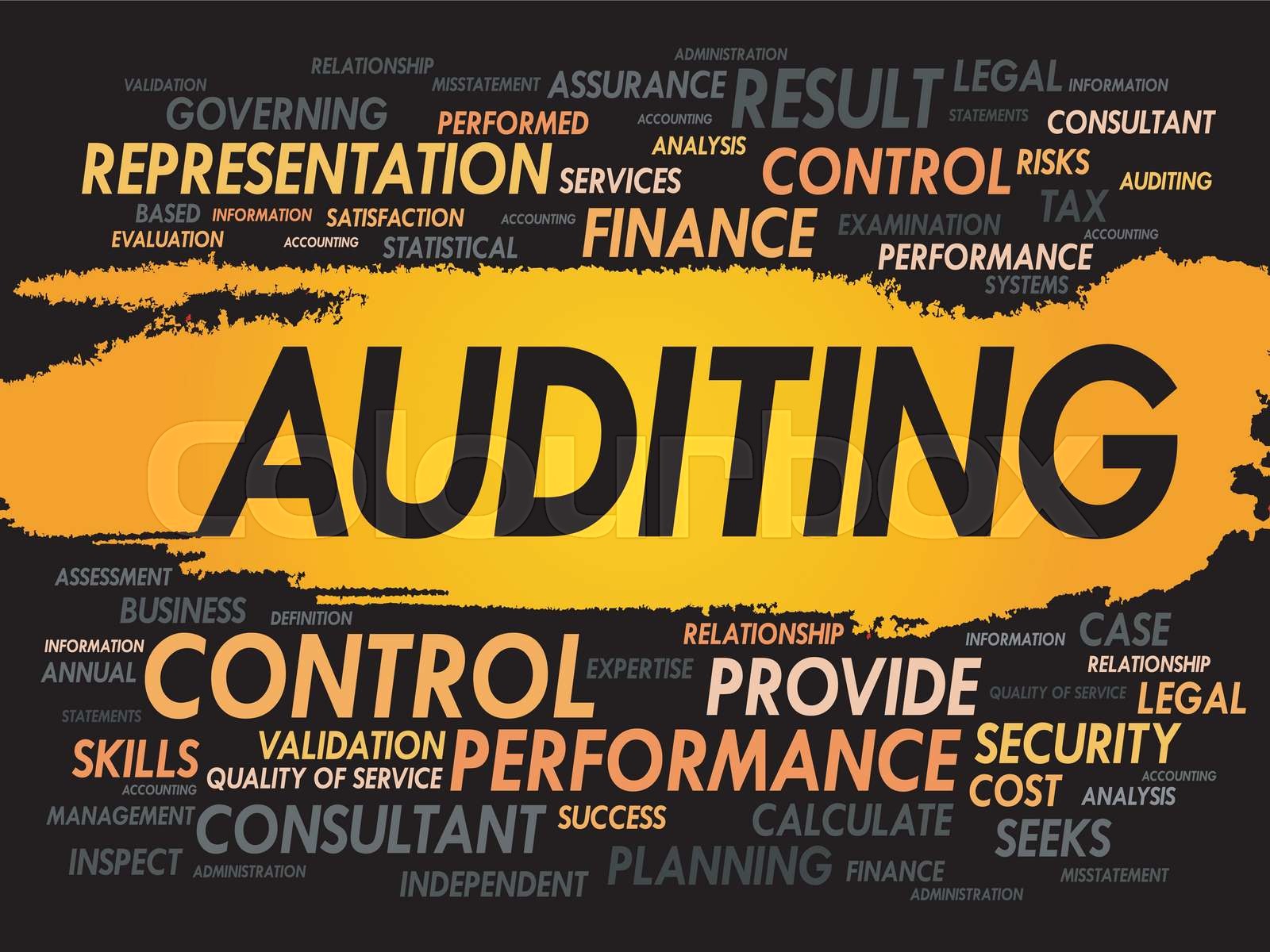 AUDITING word cloud | Stock vector | Colourbox