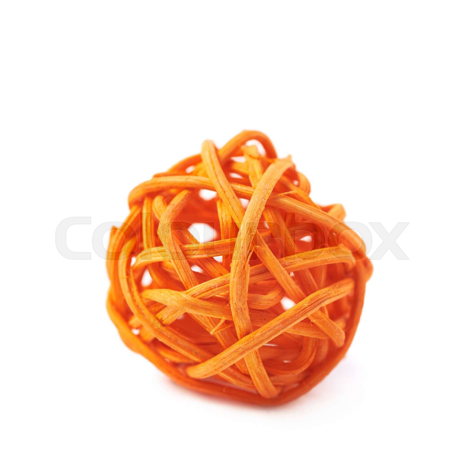 Decorative straw ball isolated | Stock image | Colourbox