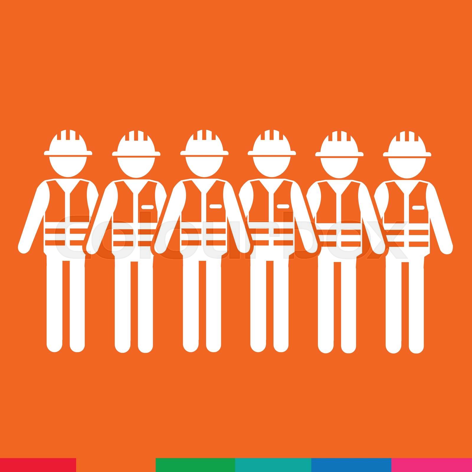 Construction Worker People Icon Illustration design | Stock vector ...