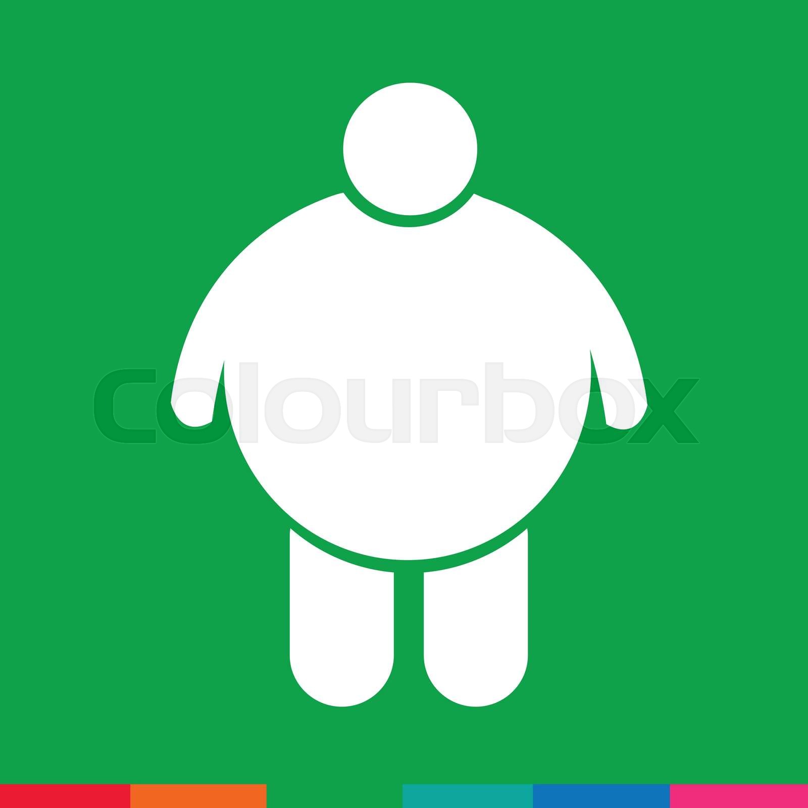 Fat People Icon Illustration design | Stock vector | Colourbox