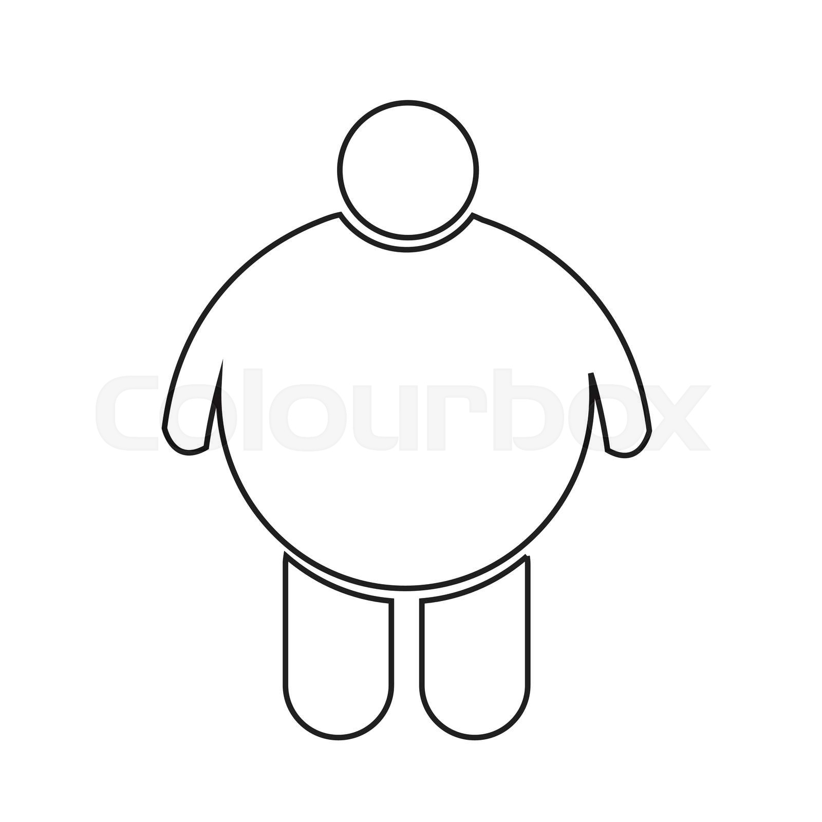 icon, fett, mann | Stock-Vektor | Colourbox
