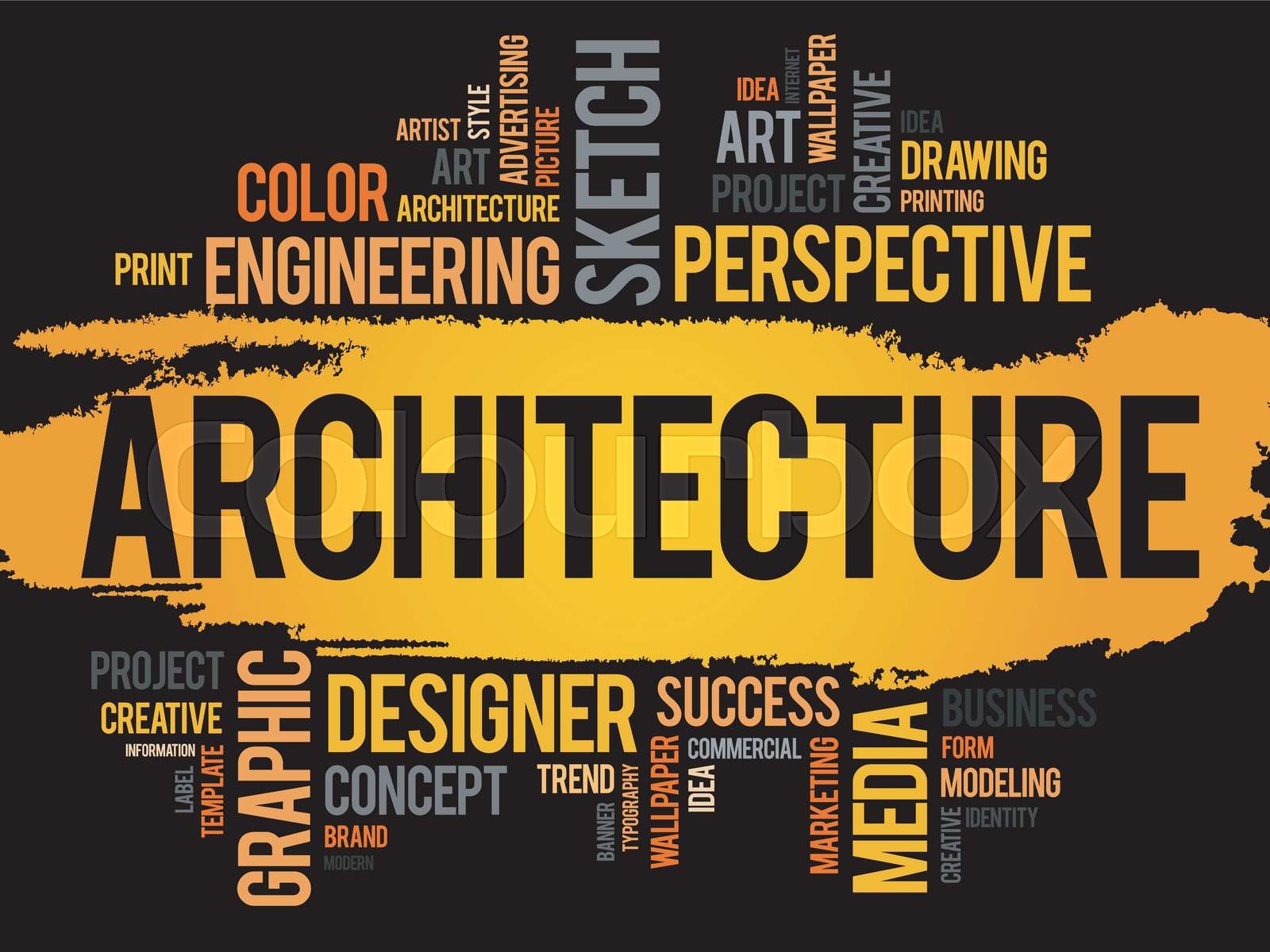 Architecture word cloud | Stock vector | Colourbox