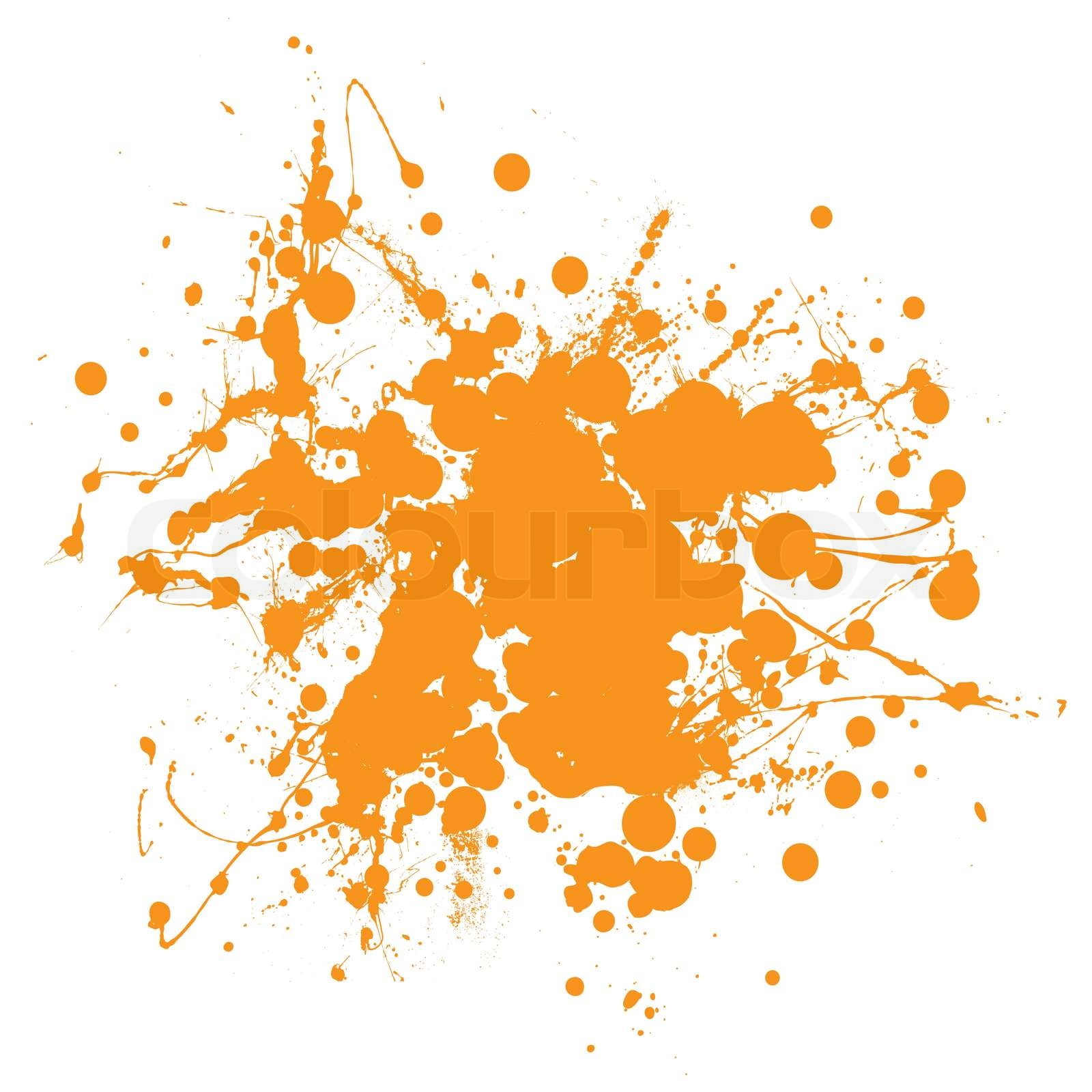 Abstract orange ink splat background with copyspace | Stock vector ...