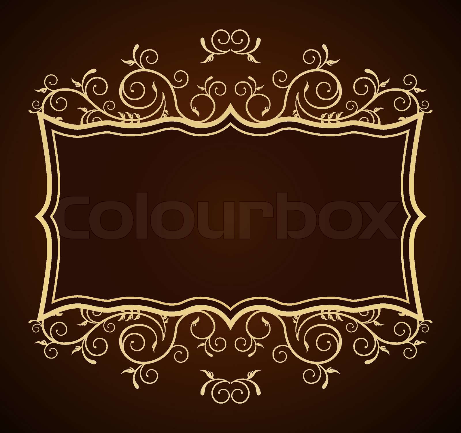 Goldener Rahmen | Stock-Vektor | Colourbox