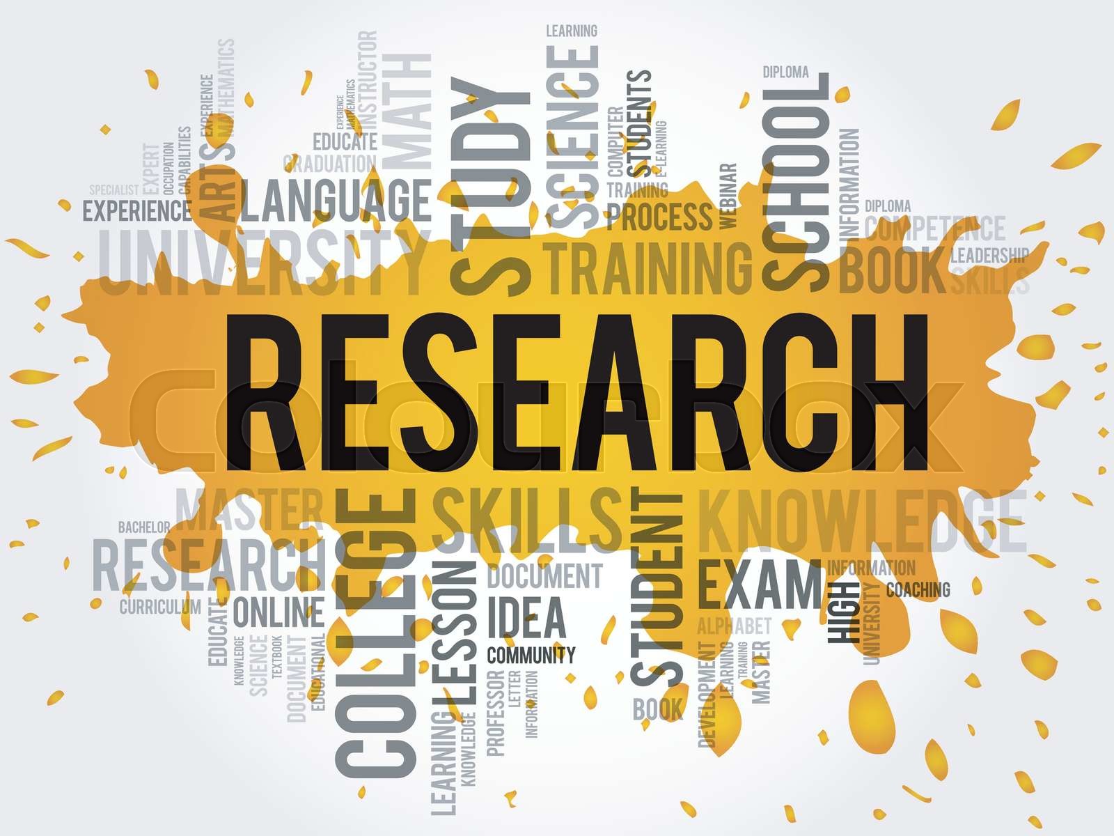Research word cloud | Stock vector | Colourbox