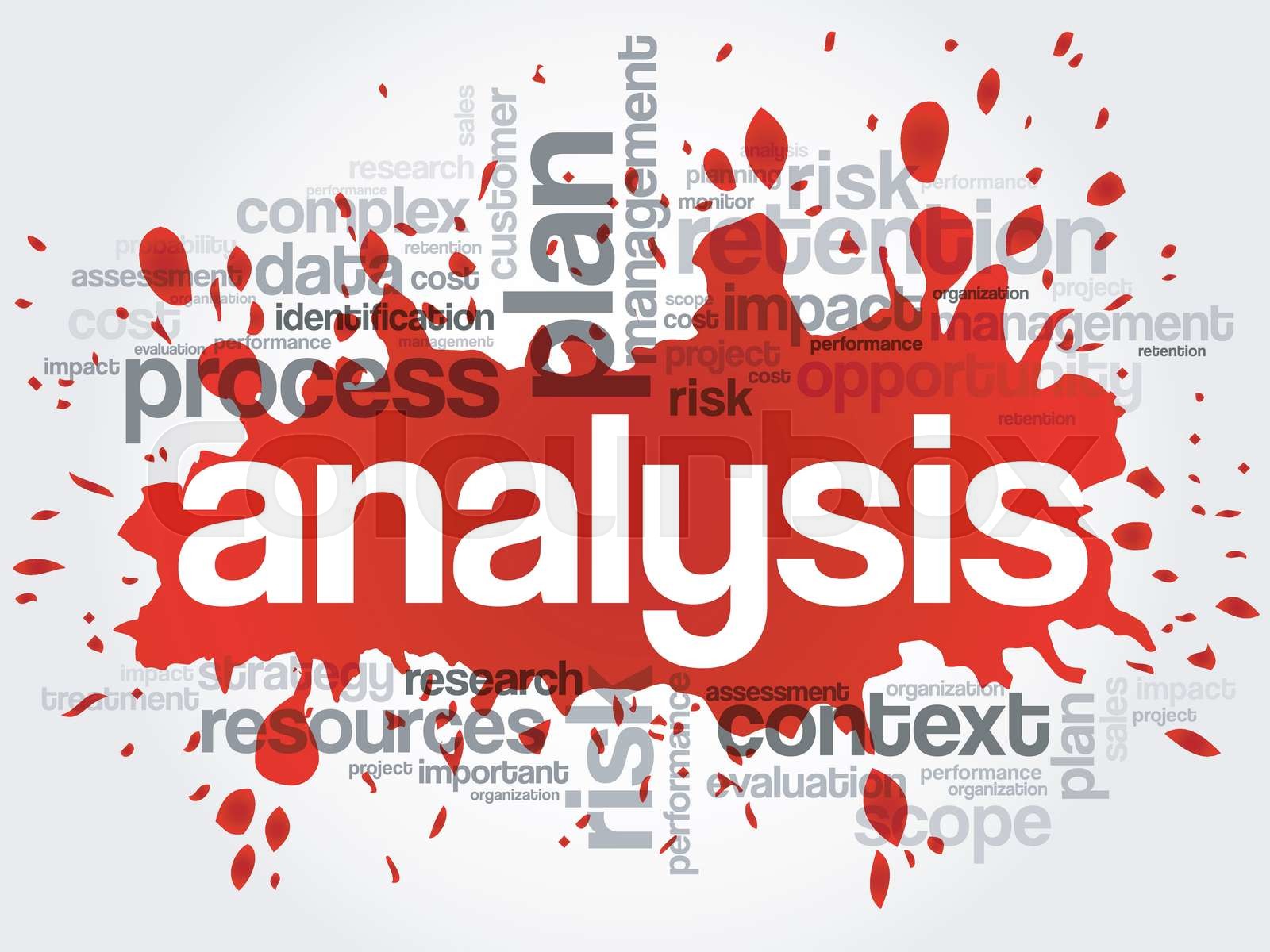 Analysis word cloud | Stock vector | Colourbox