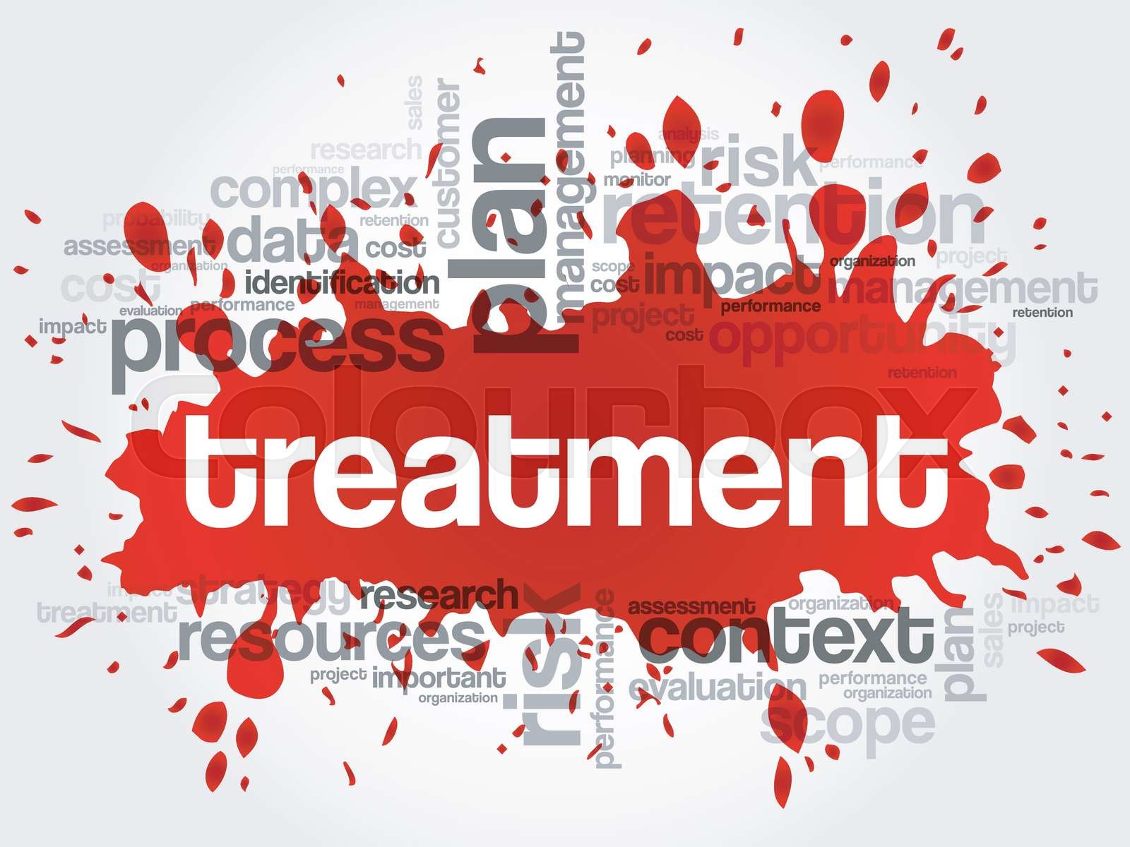 Treatment word cloud | Stock vector | Colourbox