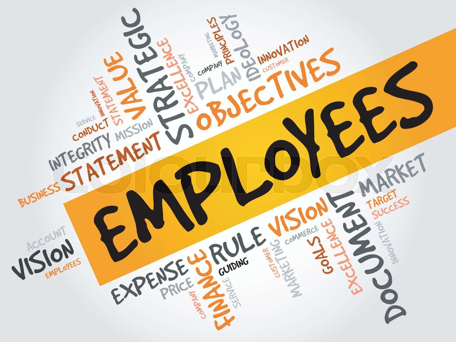 Employees word cloud | Stock vector | Colourbox