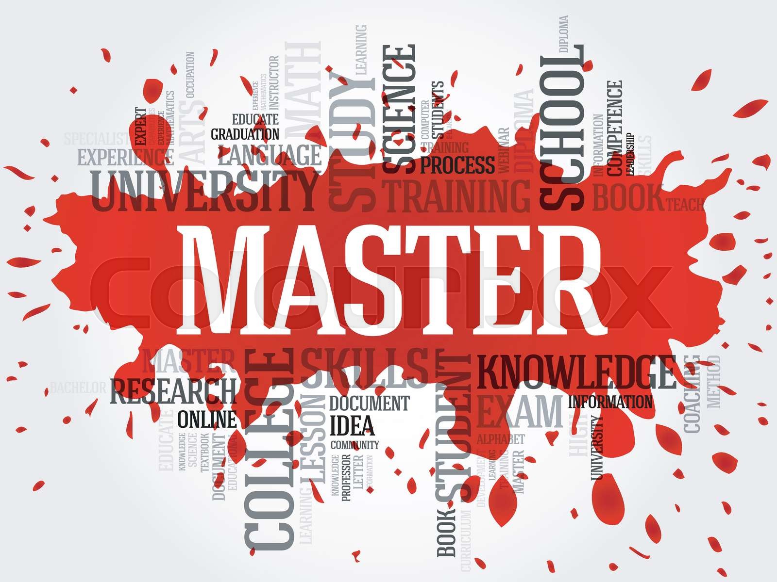 Master word cloud | Stock vector | Colourbox