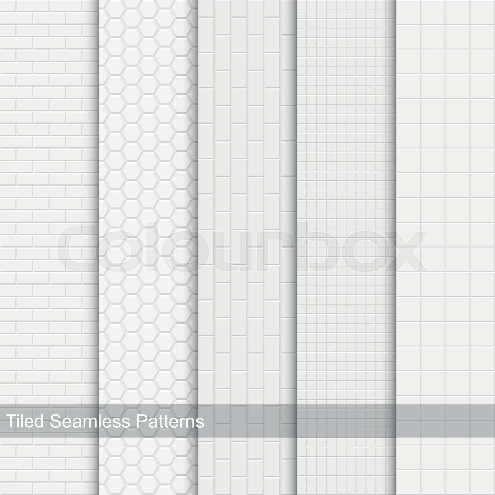 Collection of tile textures, seamless | Stock vector | Colourbox