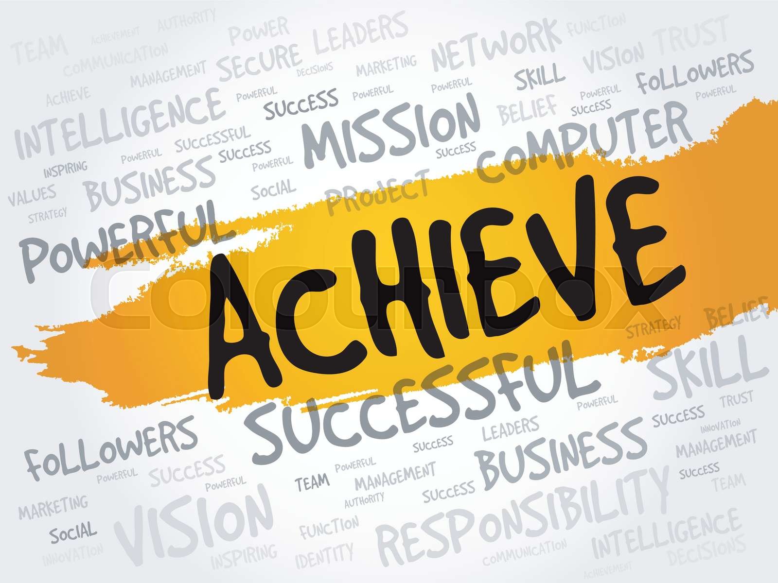 ACHIEVE word cloud | Stock vector | Colourbox