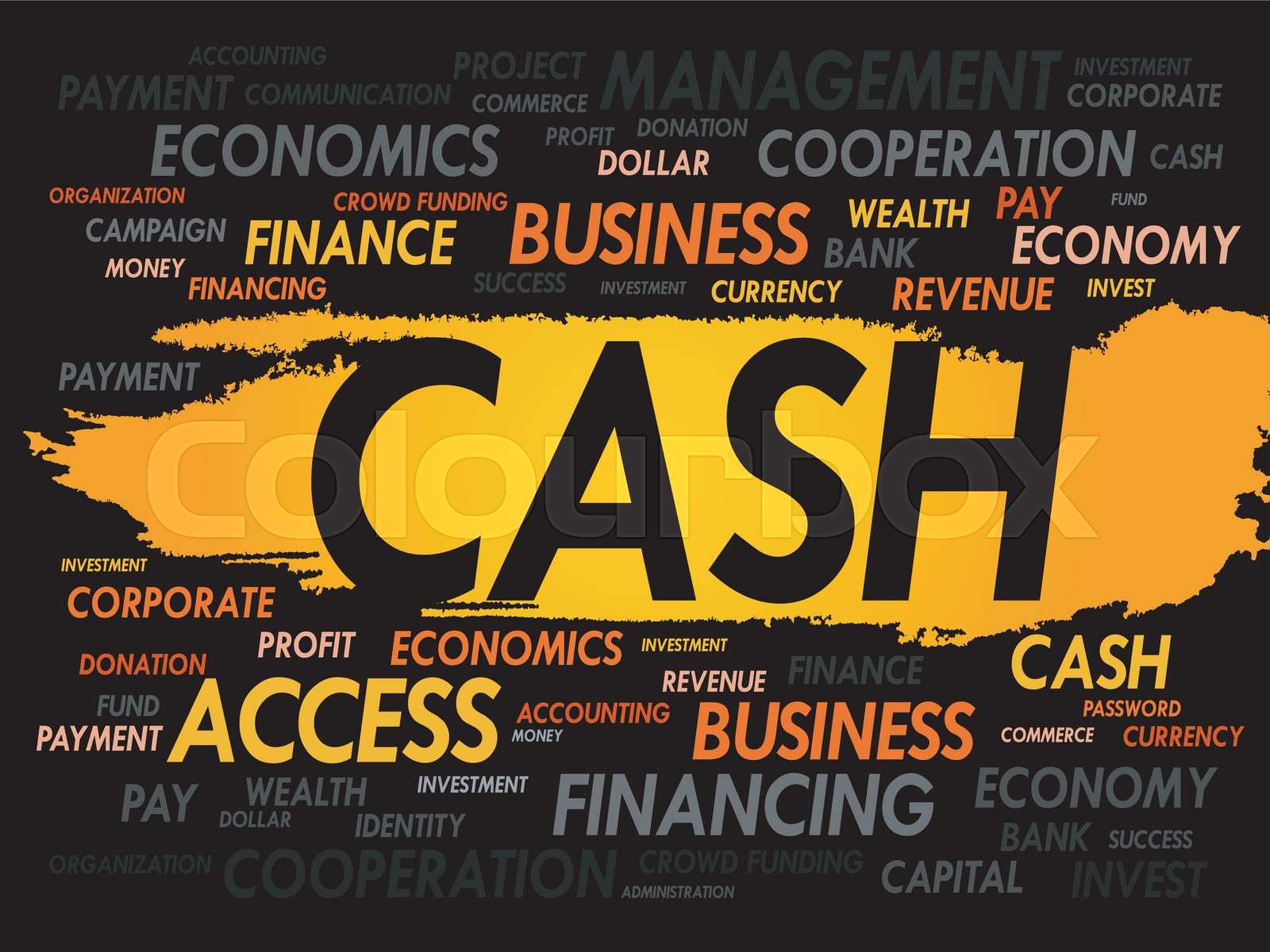 CASH word cloud | Stock vector | Colourbox