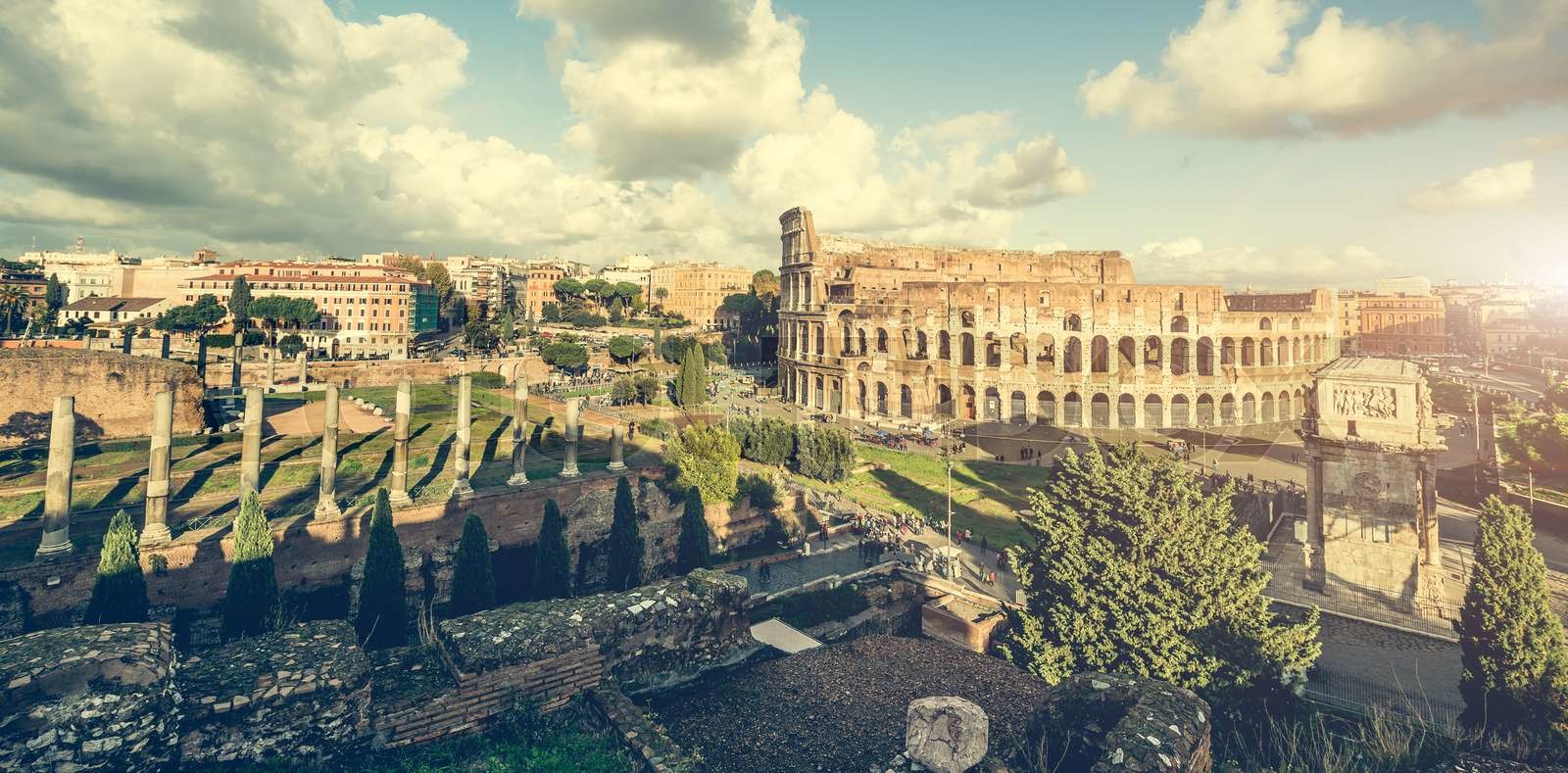 Ancient columns near the Coliseum | Stock image | Colourbox