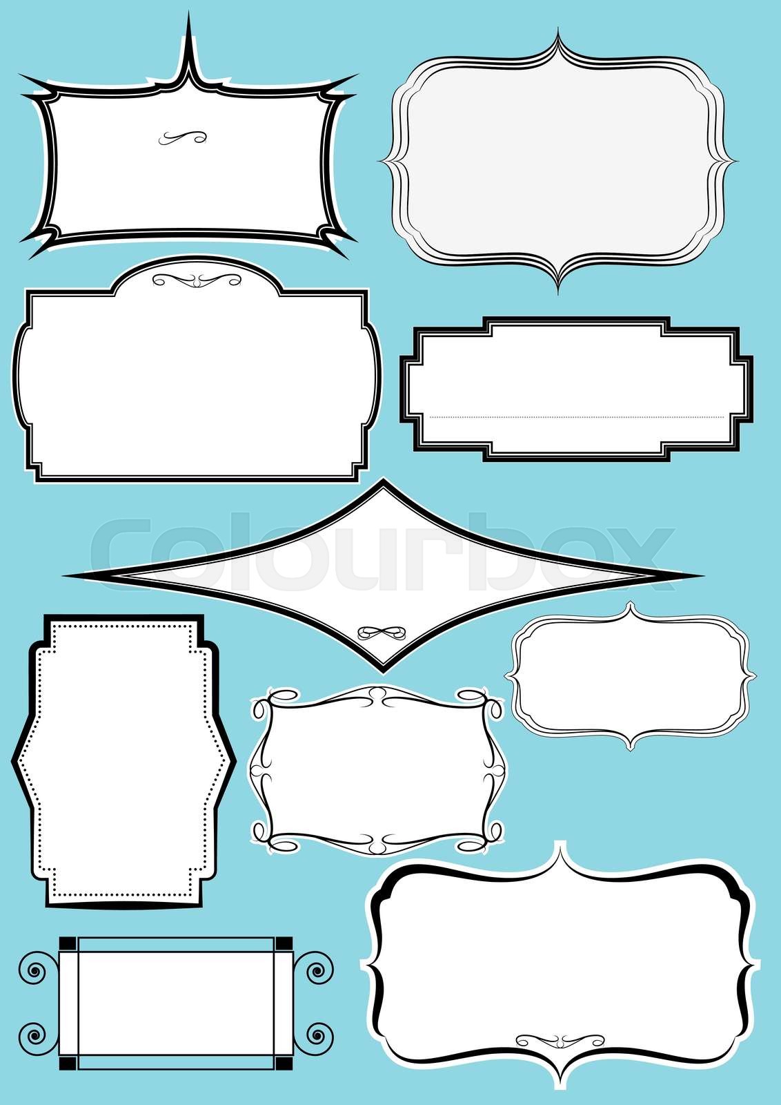 Set of ornate wedding frames. | Stock vector | Colourbox