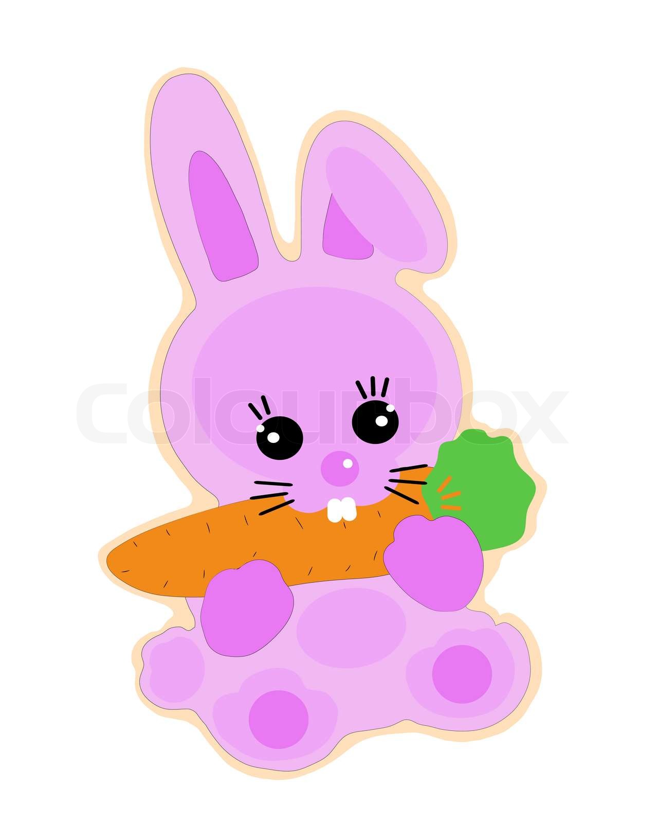 lustig, niedlich, hase | Stock-Vektor | Colourbox