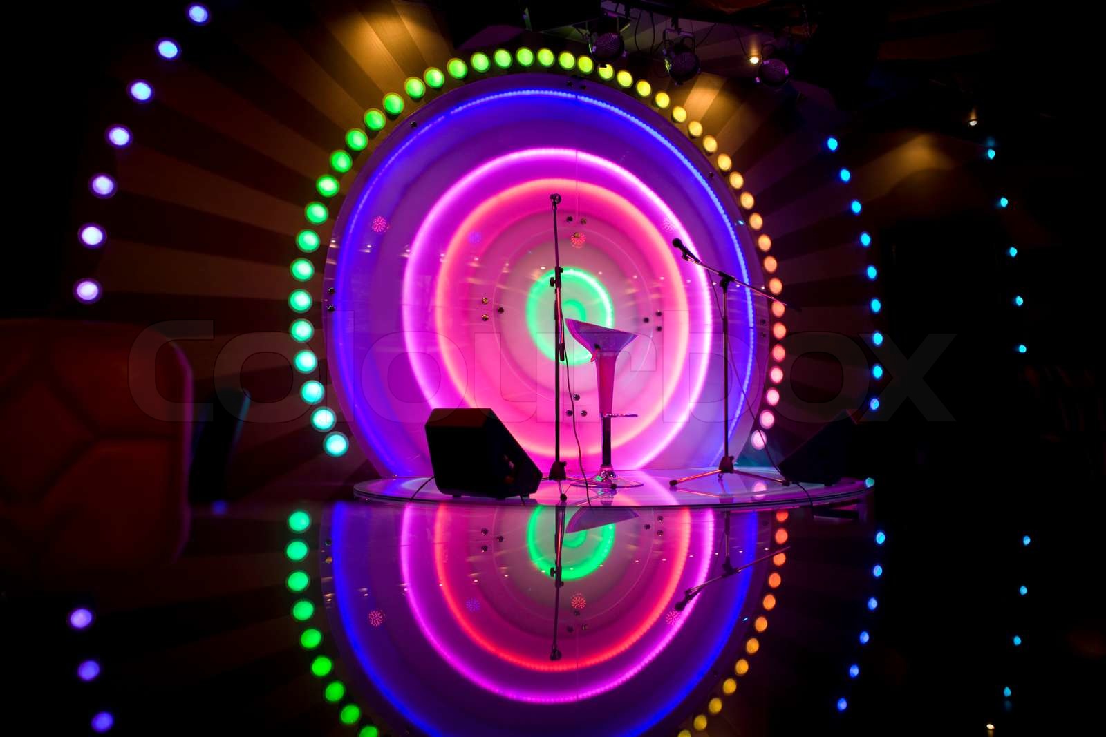 Scenelys - Studio forberedt til produktion og skyde tv-show | Stock ...