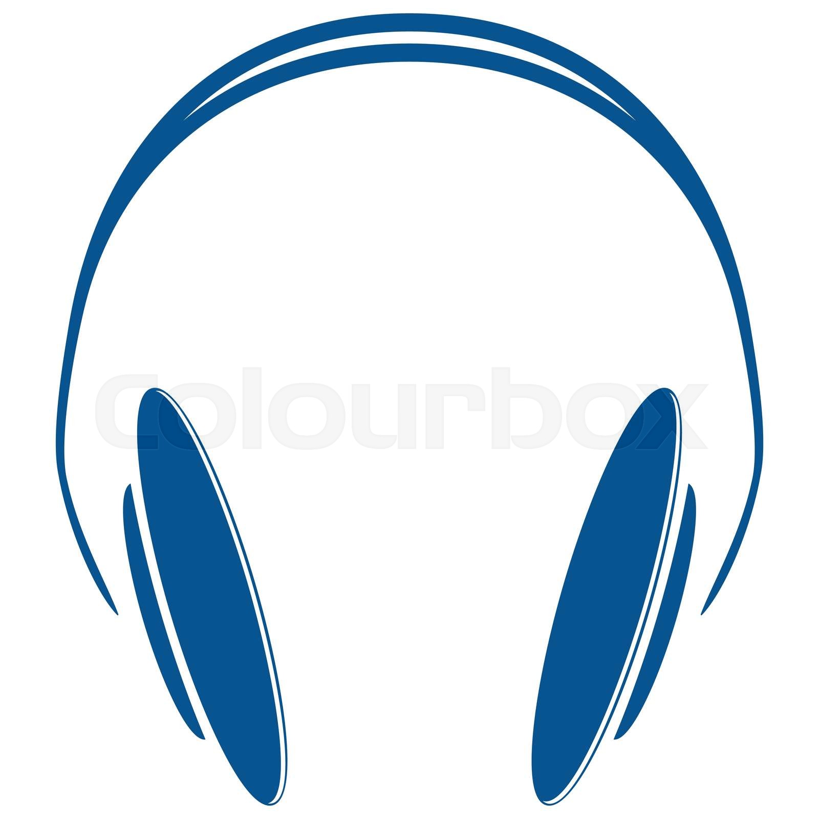 blue headphones icon | Stock vector | Colourbox