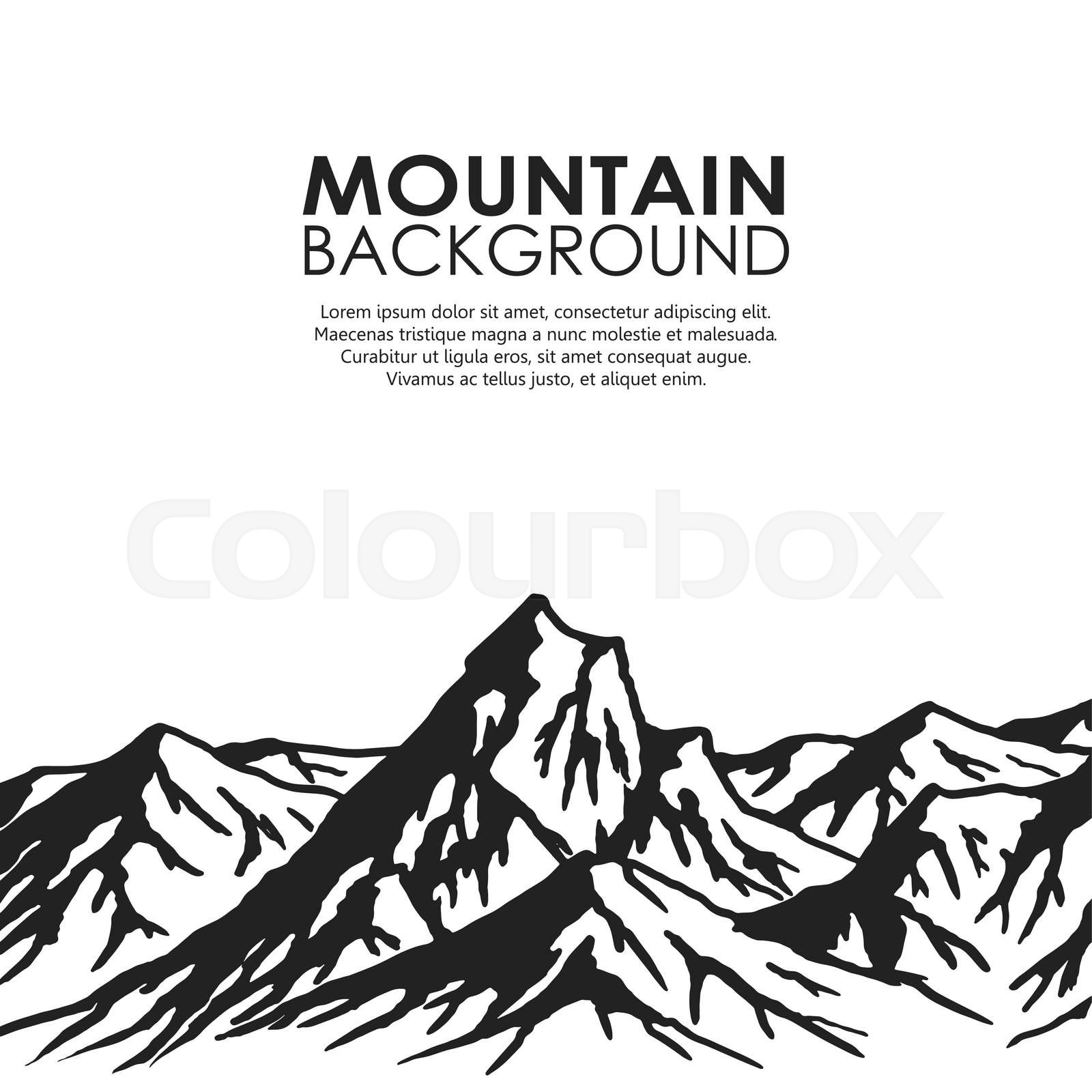 gama, cerro, silueta | Vector de archivo | Colourbox