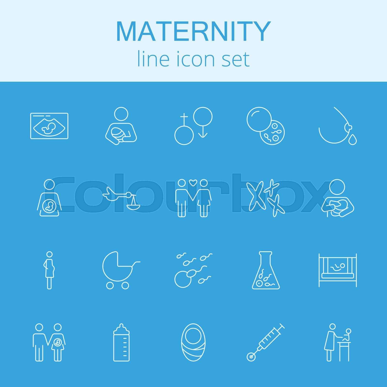 Maternity icon set. | Stock vector | Colourbox