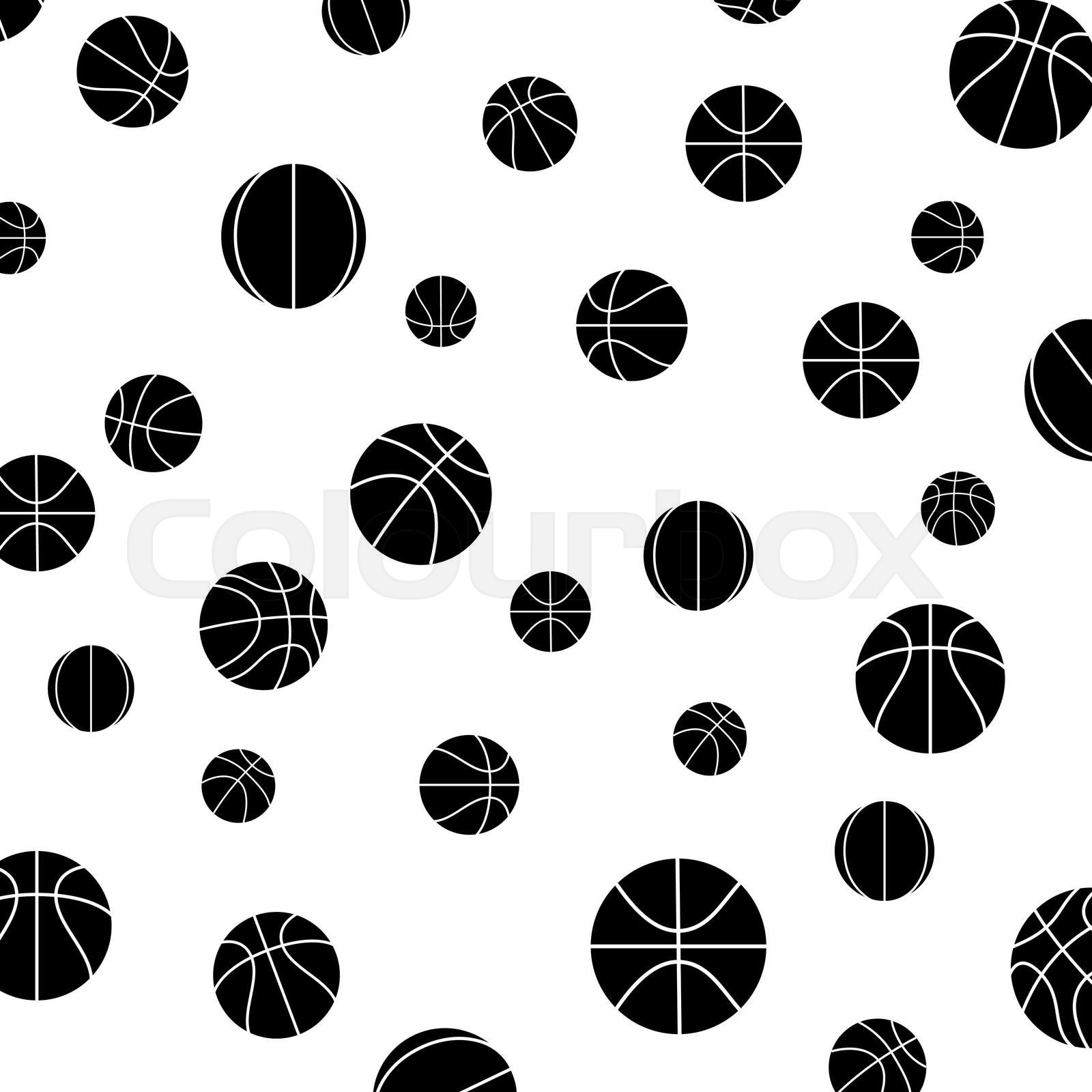 pattern with basketball | Stock vector | Colourbox