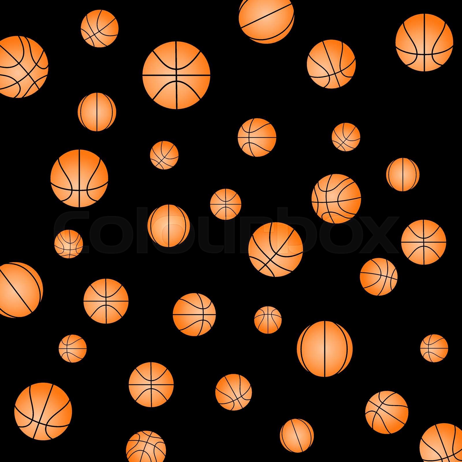 pattern with basketball | Stock vector | Colourbox
