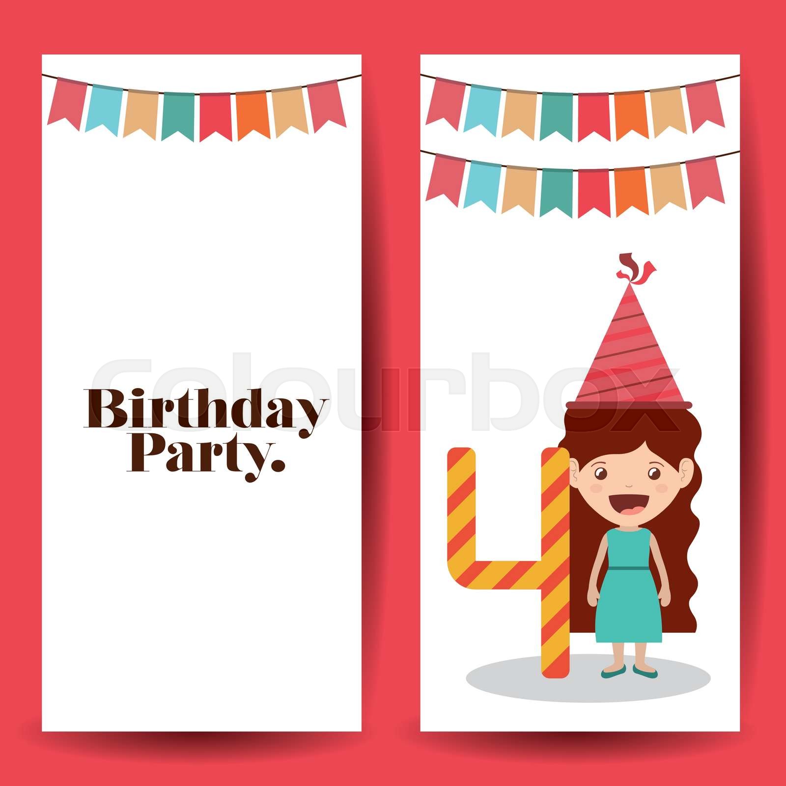 birthday party design | Stock vector | Colourbox