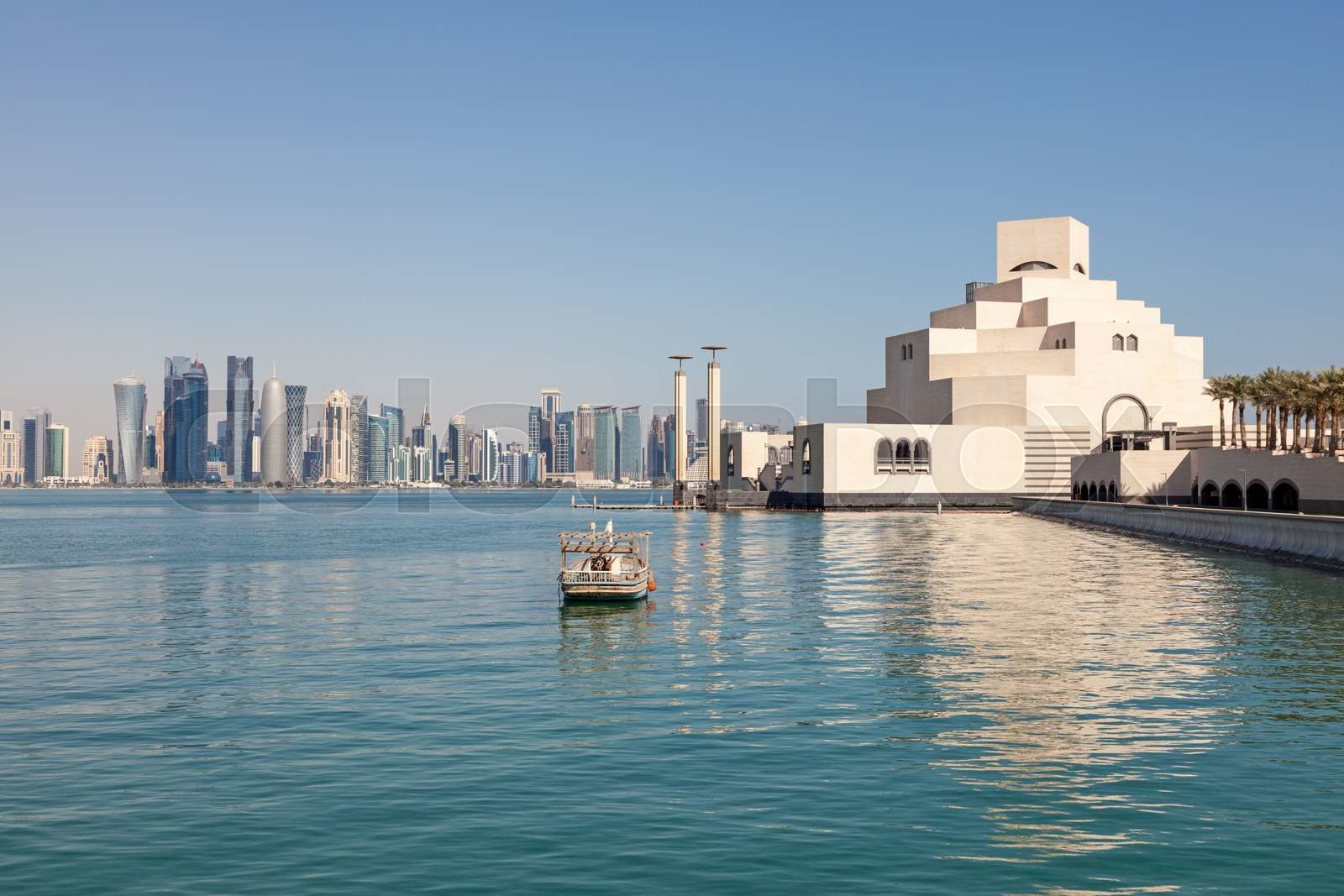 Doha Skyline and Museum of Islamic Arts | Stock image | Colourbox