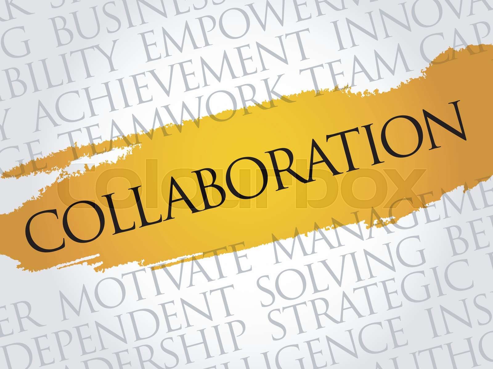 Collaboration word cloud | Stock vector | Colourbox