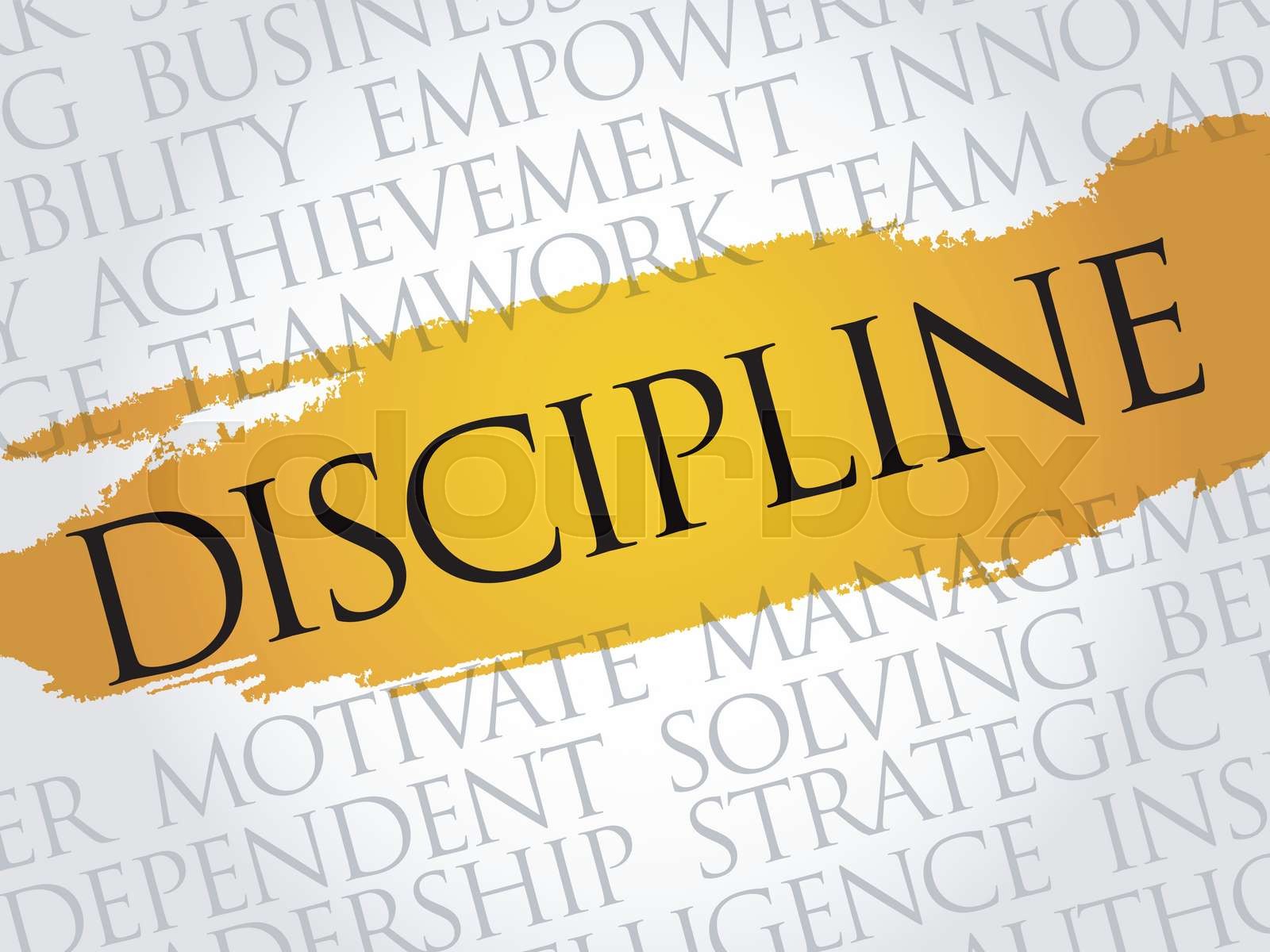 DISCIPLINE word cloud | Stock vector | Colourbox