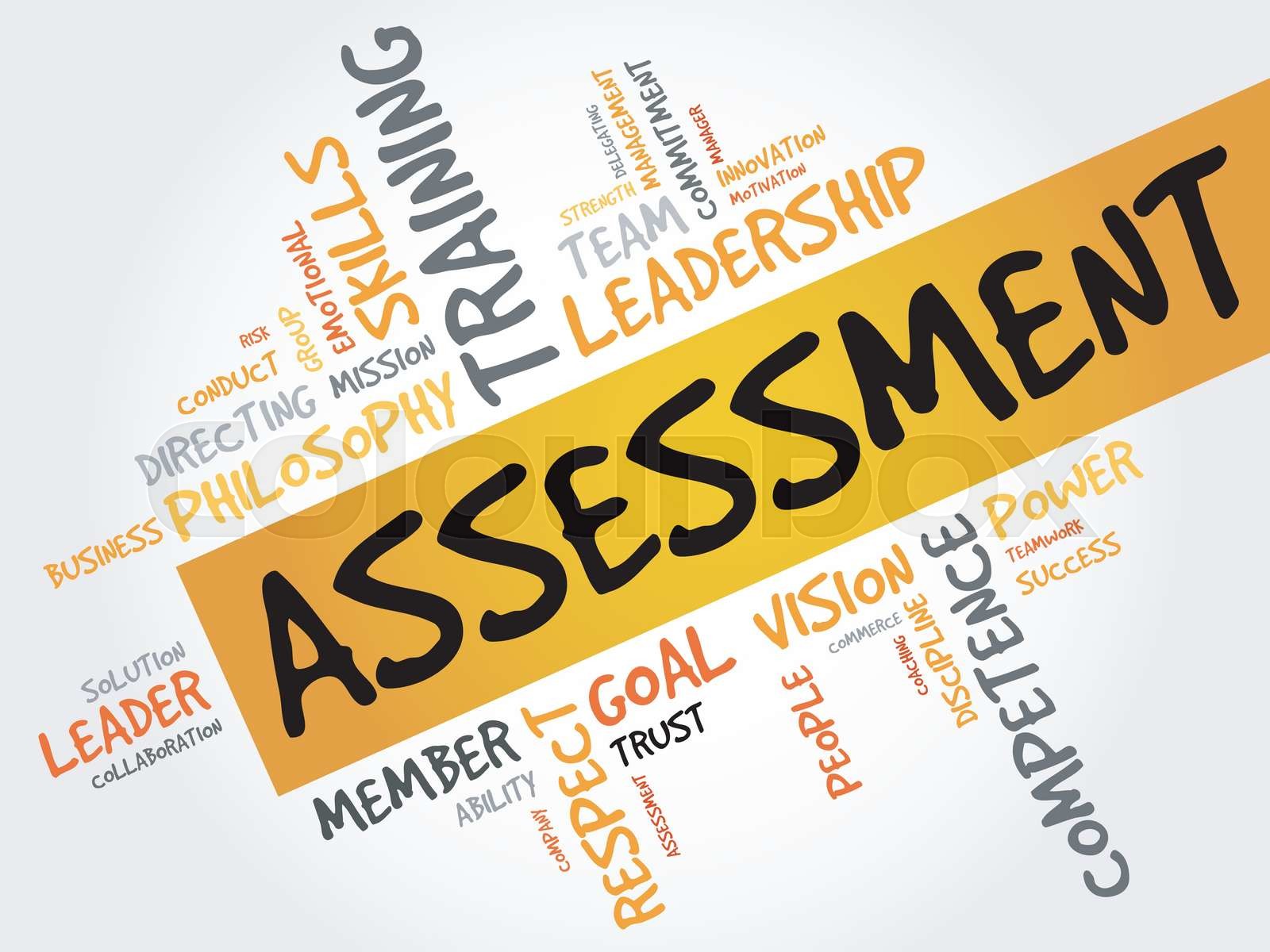 ASSESSMENT word cloud | Stock vector | Colourbox