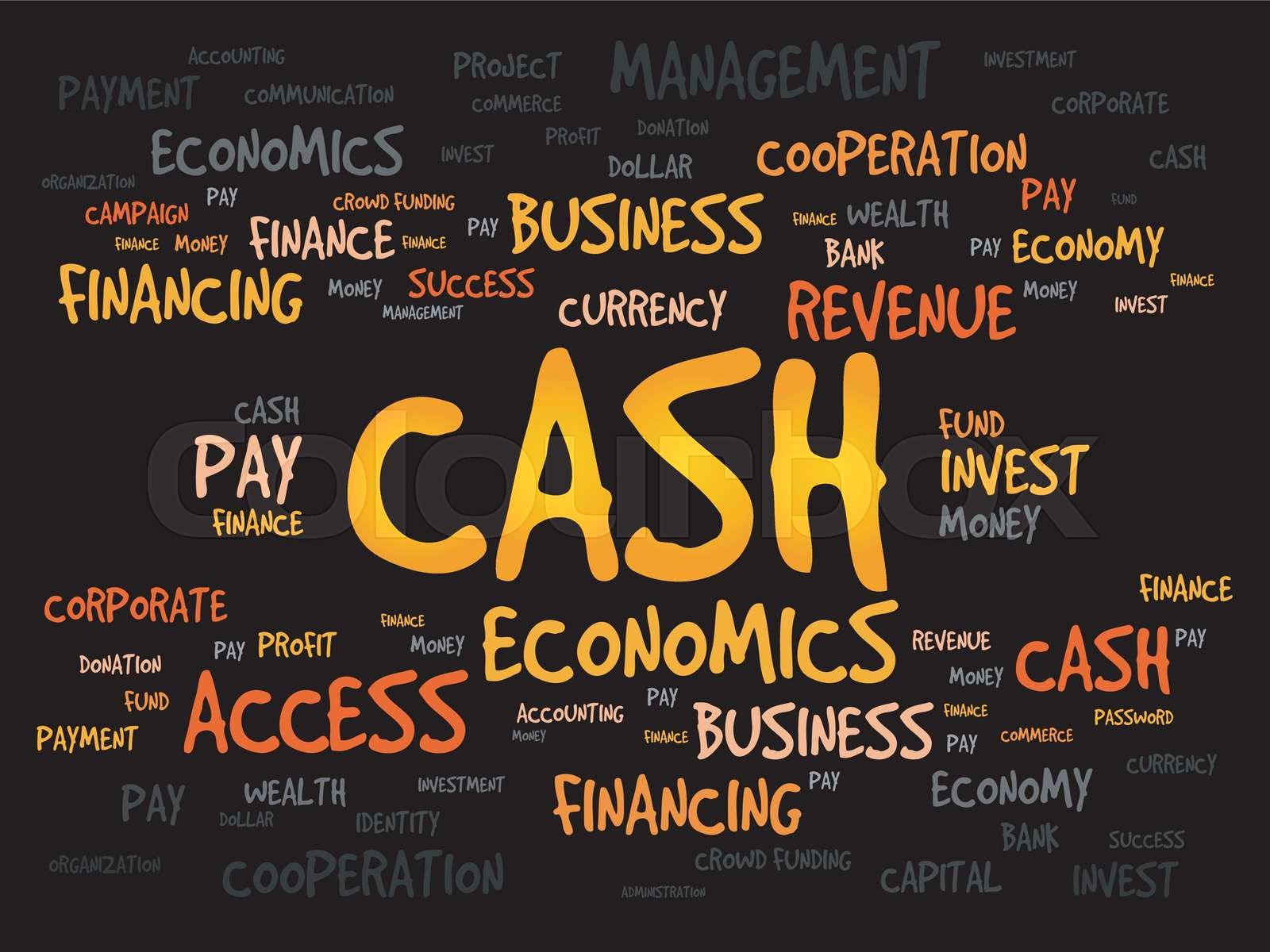 CASH word cloud | Stock vector | Colourbox