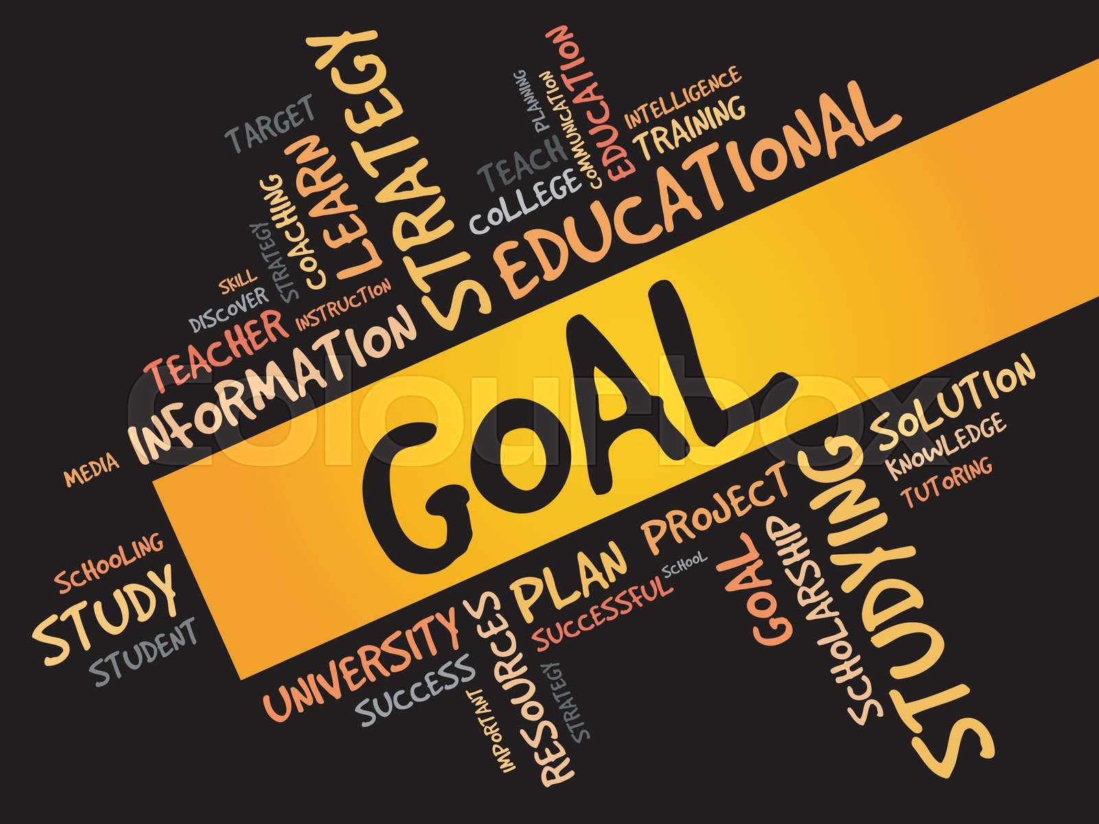 GOAL word cloud | Stock vector | Colourbox
