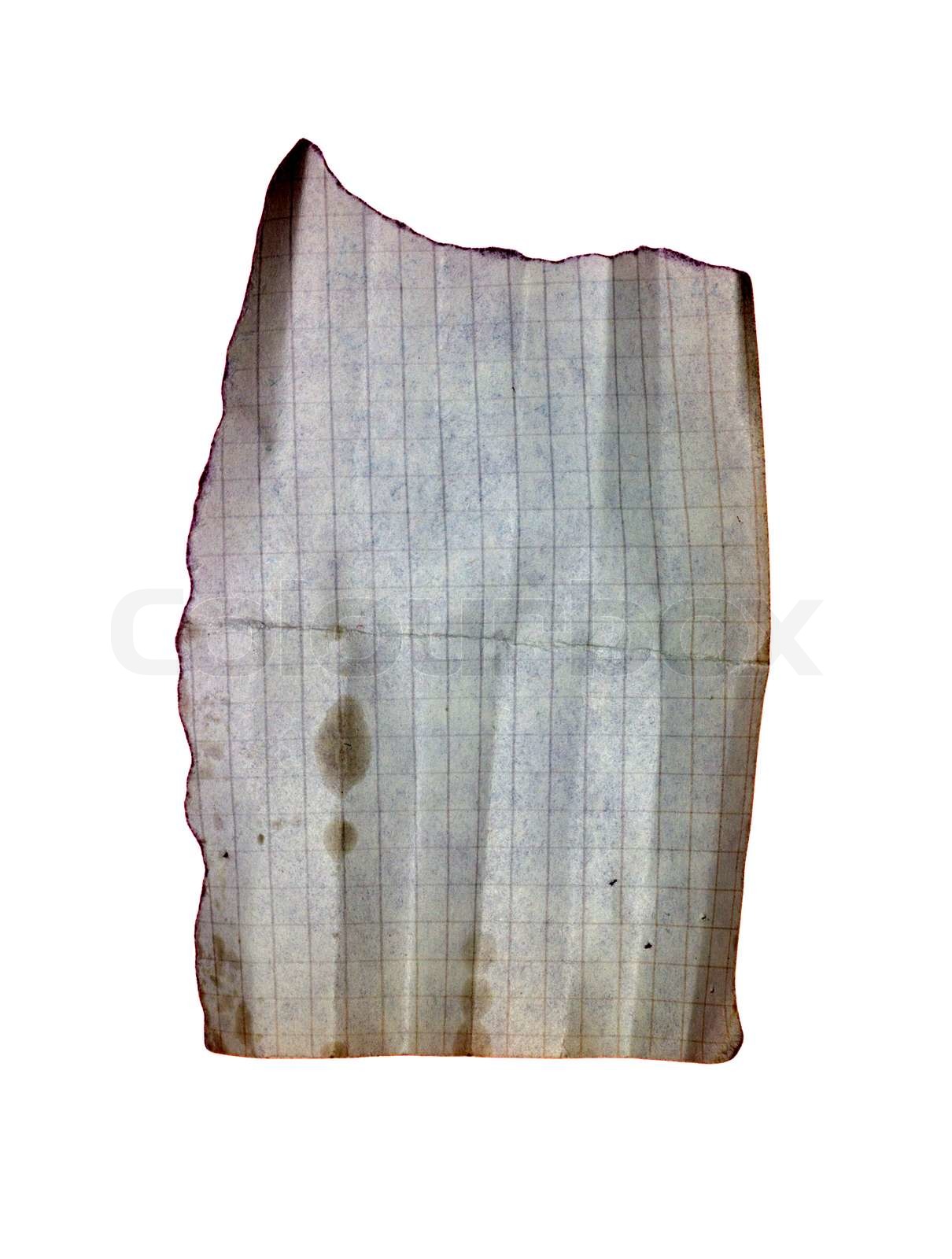 Eine isolierte alten Grunge Papier mit verbrannt Rand | Stock Bild ...