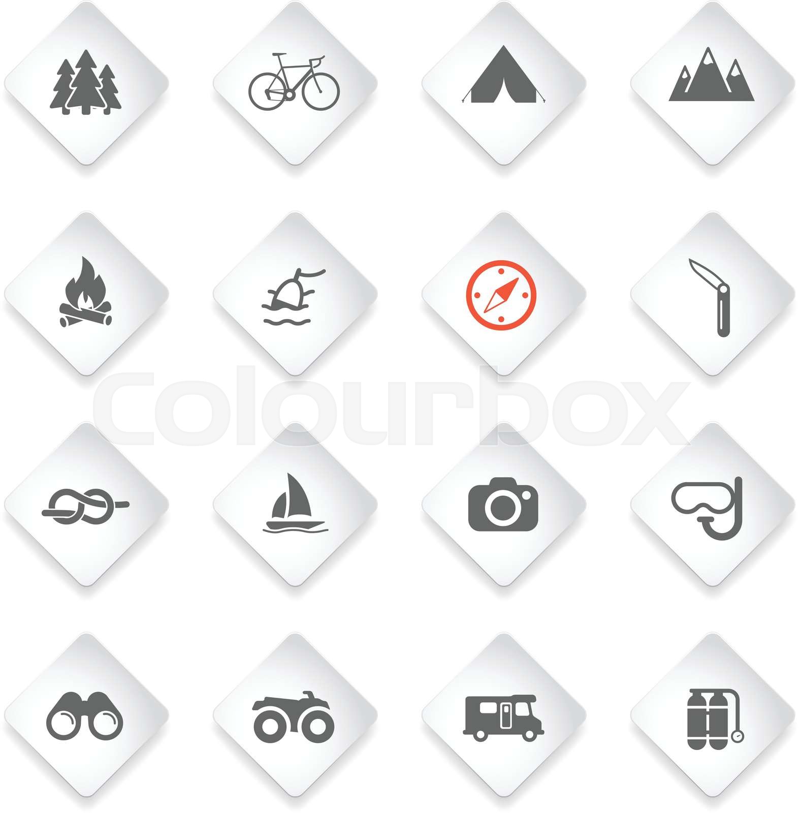 Active recreation icon set | Stock vector | Colourbox